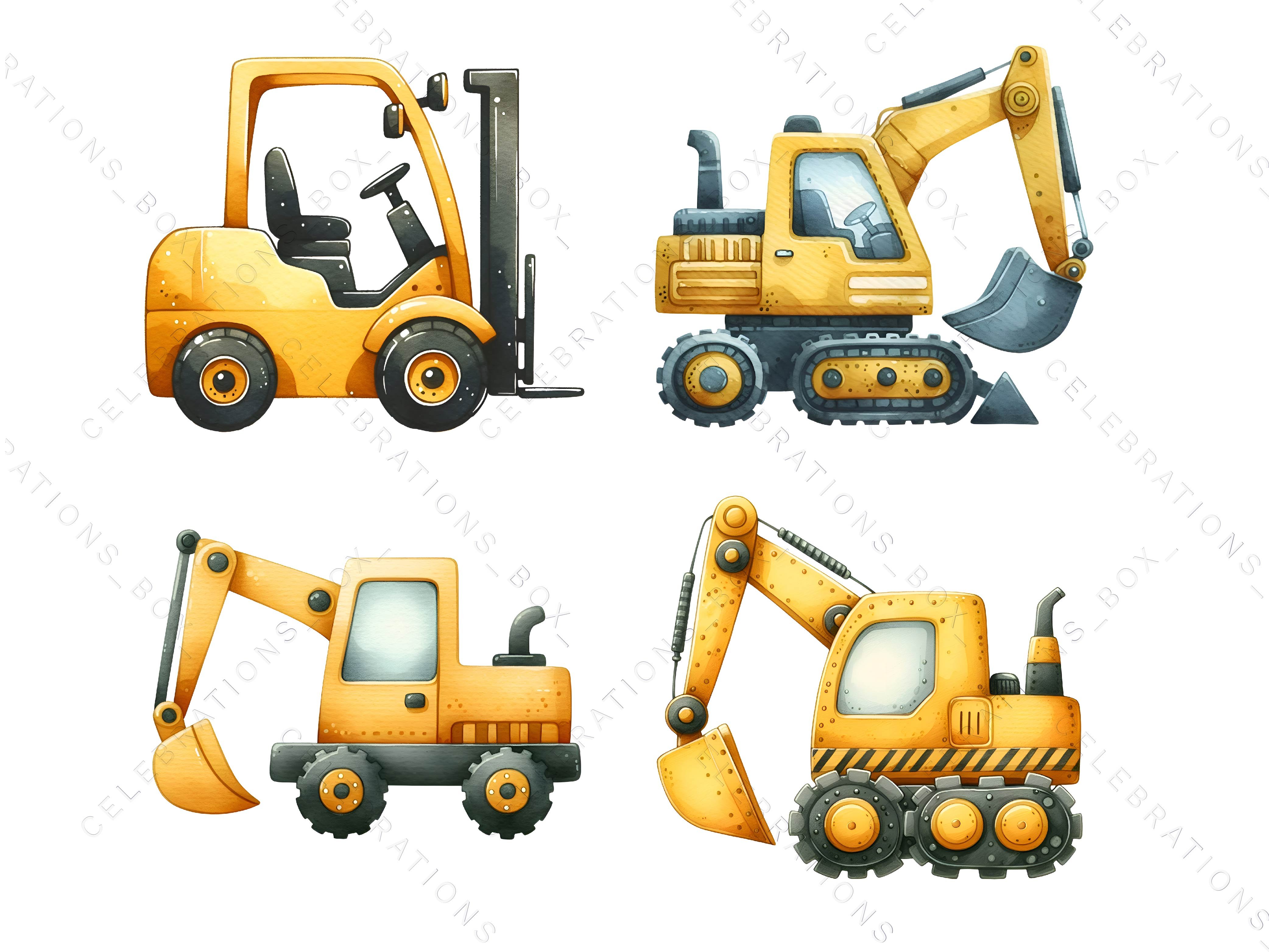 Cute Construction Vehicle Clipart PNG - Payhip