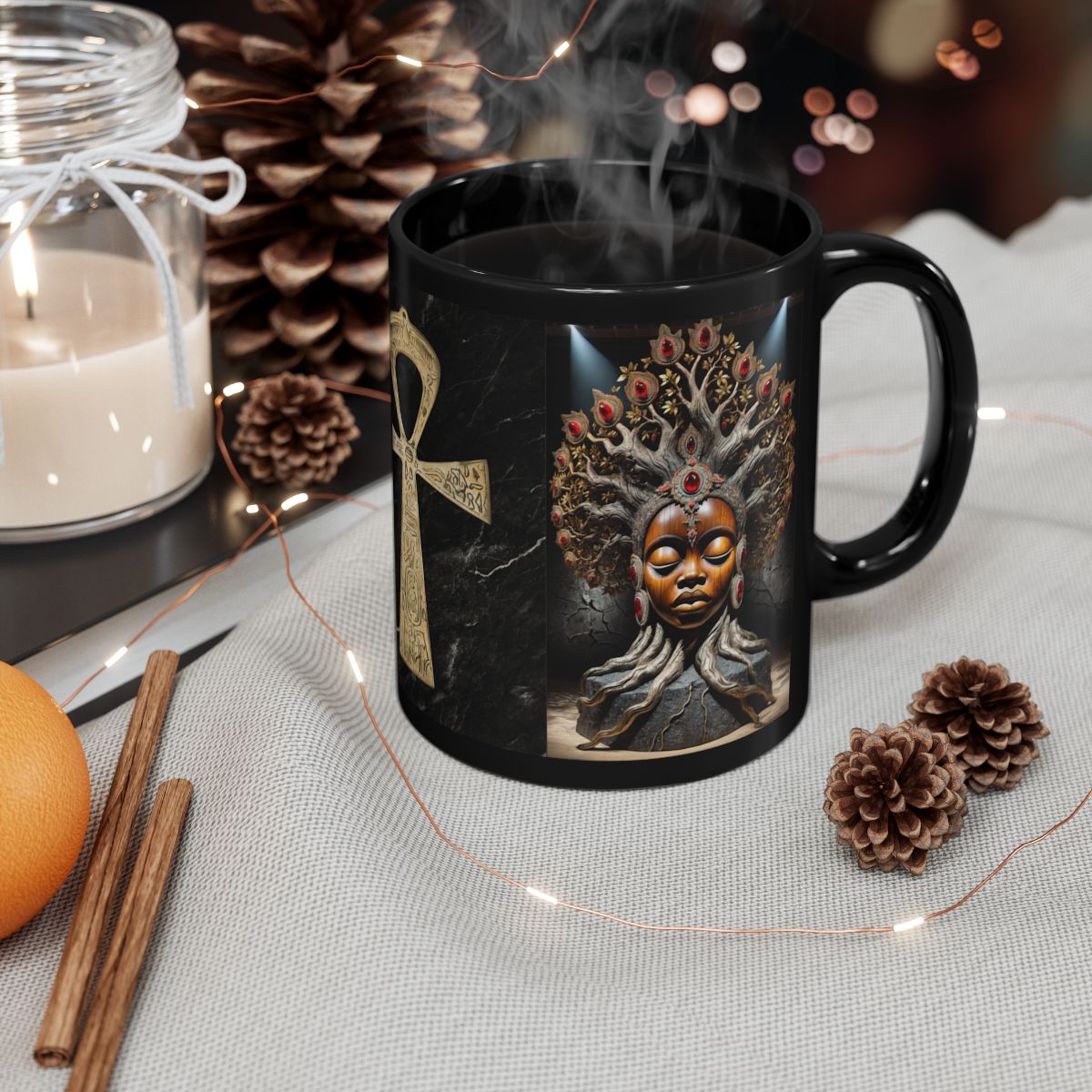 Ancestral Elegance Mug - Afrocentric Goddess Design - Payhip