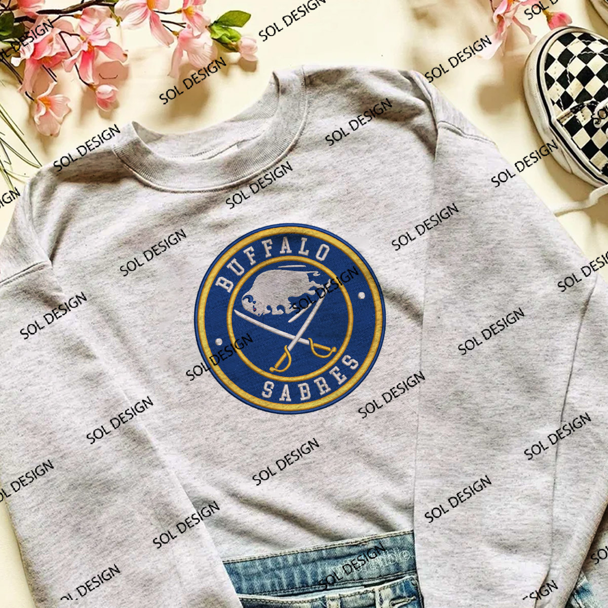Buffalo Sabres Circle Logo Embroidery Designs, NHL Buffalo Sabres Team ...