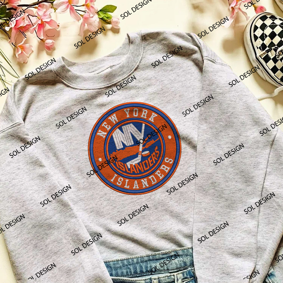 New York Islanders Circle Logo Embroidery Files, NHL New York Islanders ...