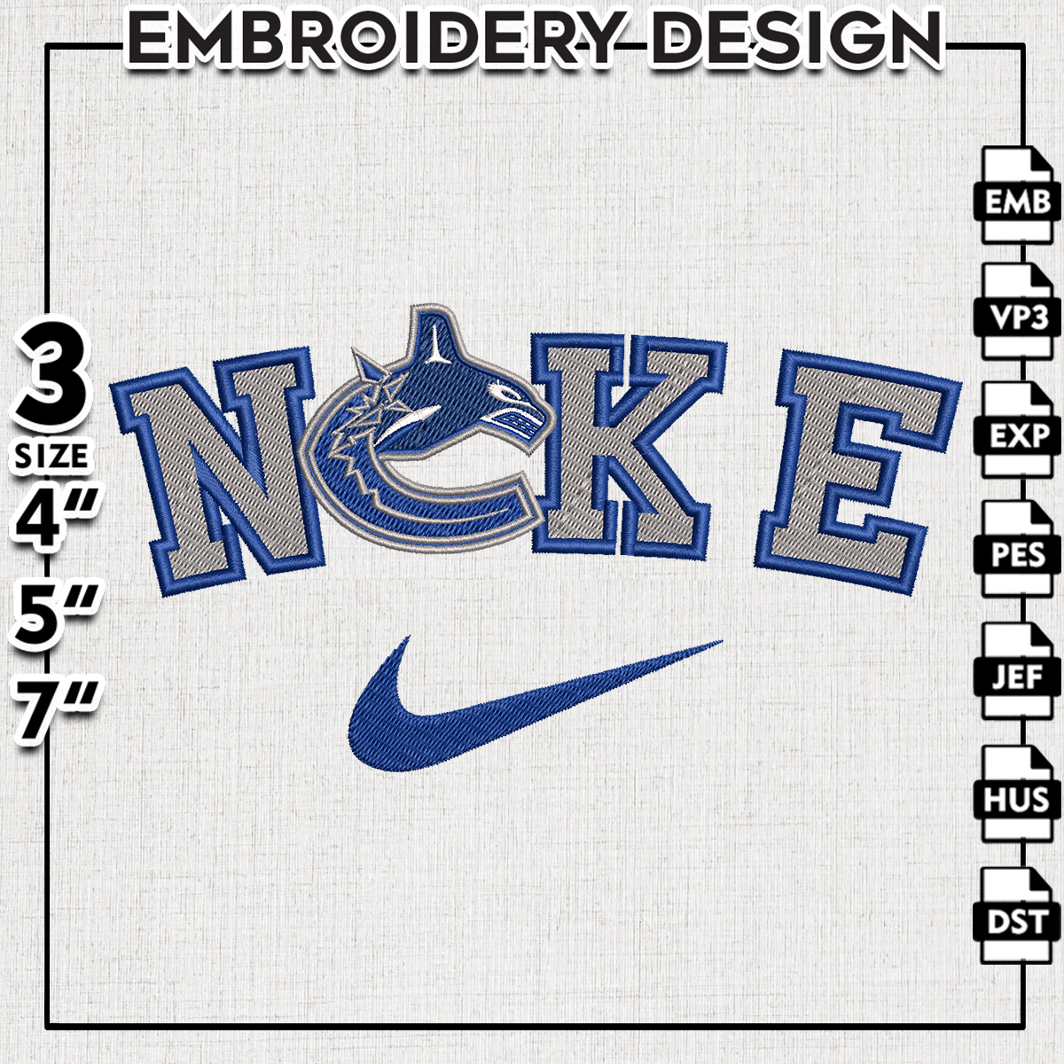Ni.ke Vancouver Canucks Embroidery Designs, NHL Vancouver Canucks ...