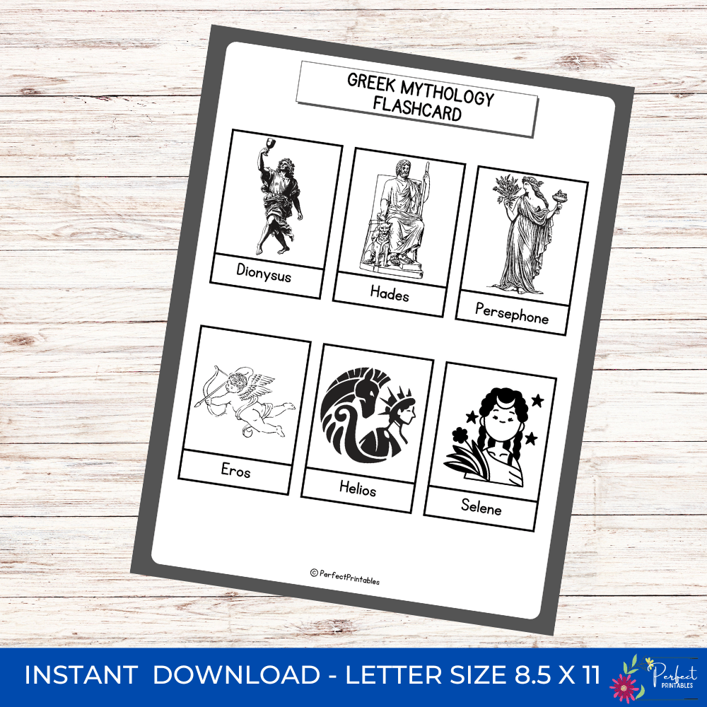 Ancient Greek Mythology Flashcards - Exploring Gods, Goddesses, and Myths!