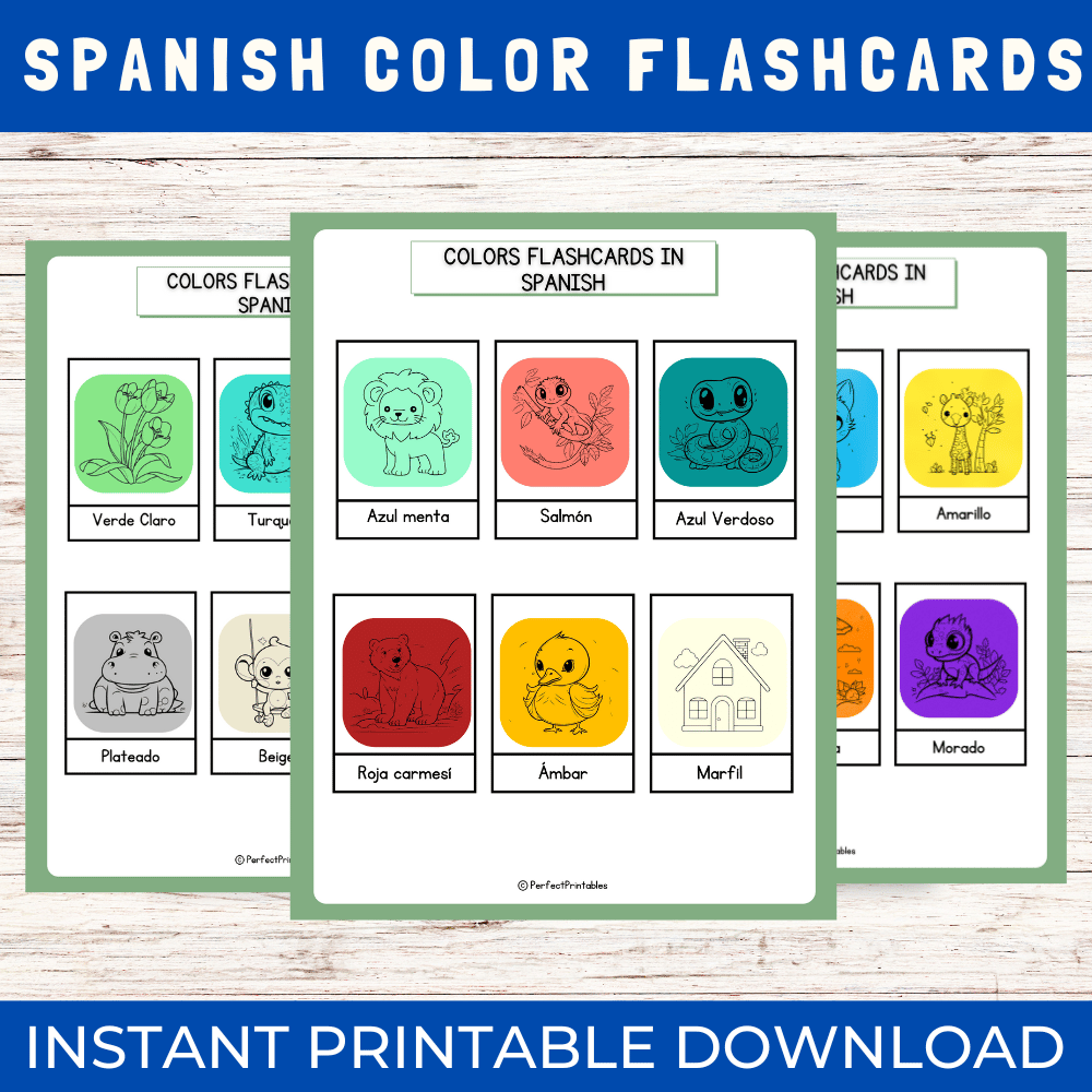 Color en Español - Colors in Spanish Flashcards Printables - Payhip