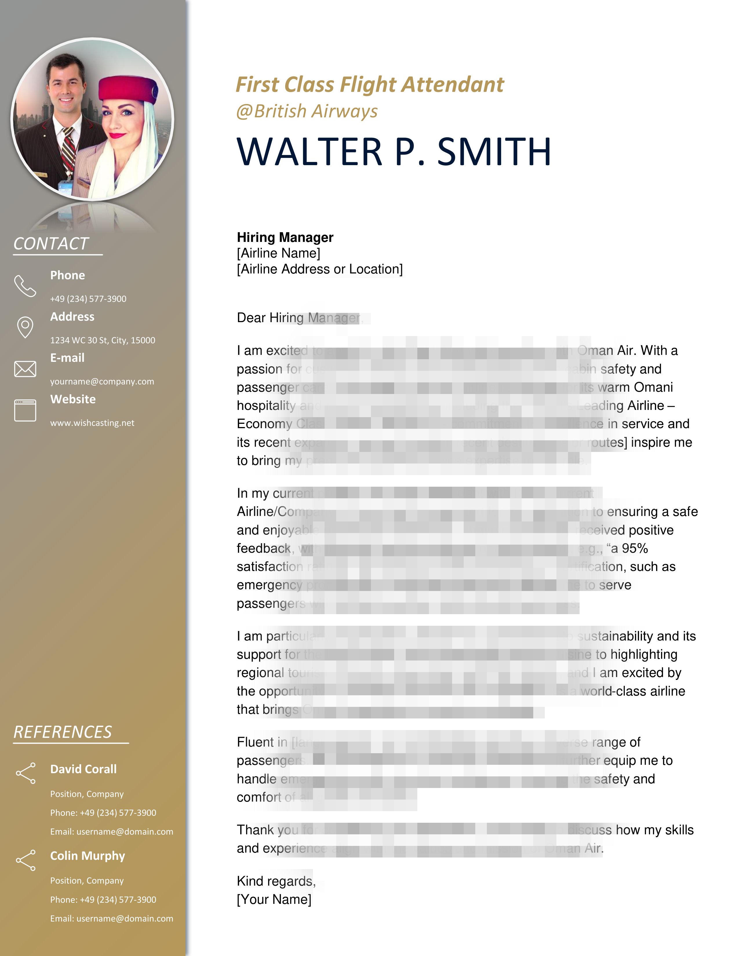 Cover Letter for Oman Air - Payhip