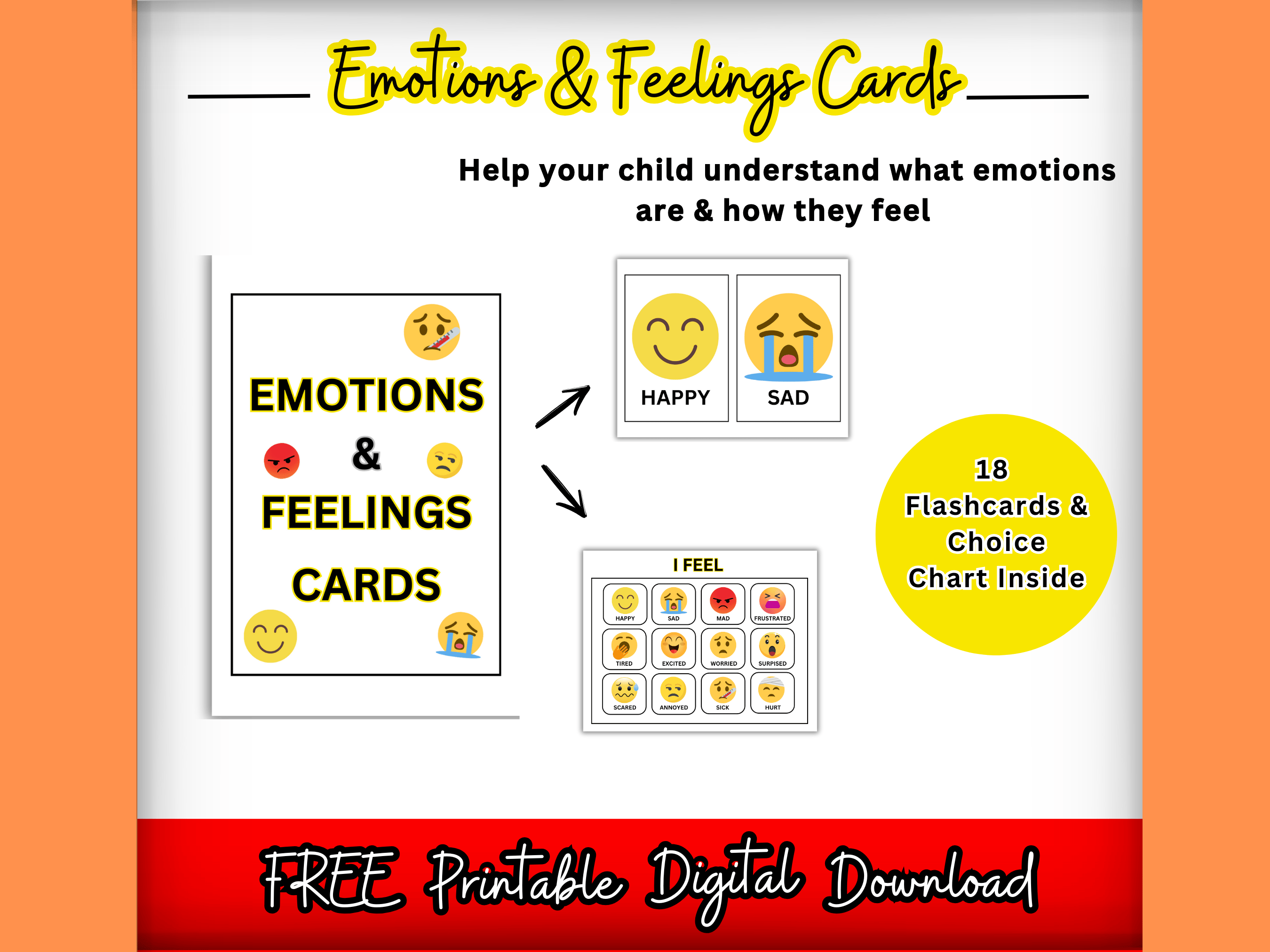 Emotions & Feelings Card Chart - Payhip