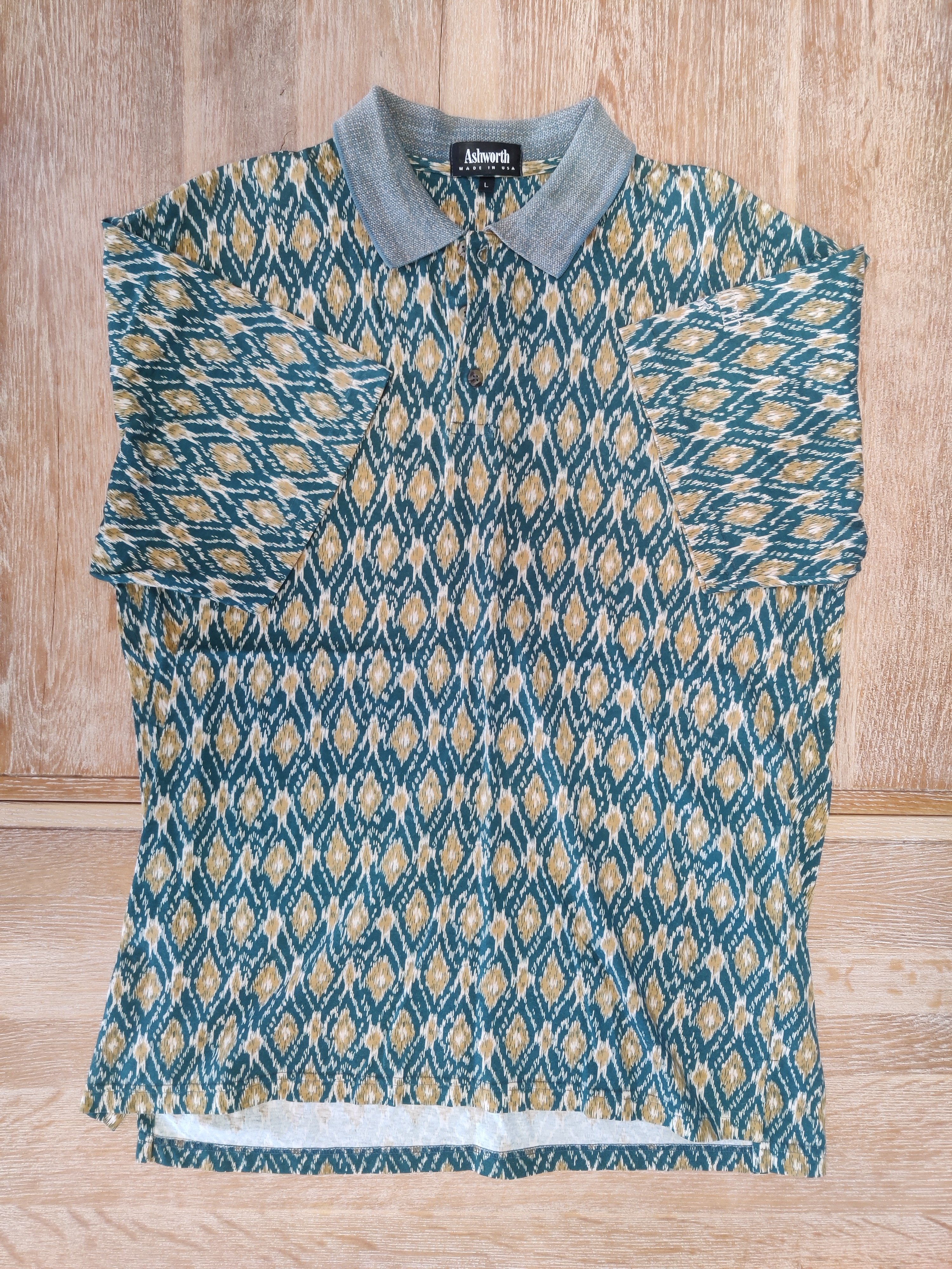 Ashworth Abstract Print Polo Shirt - Payhip