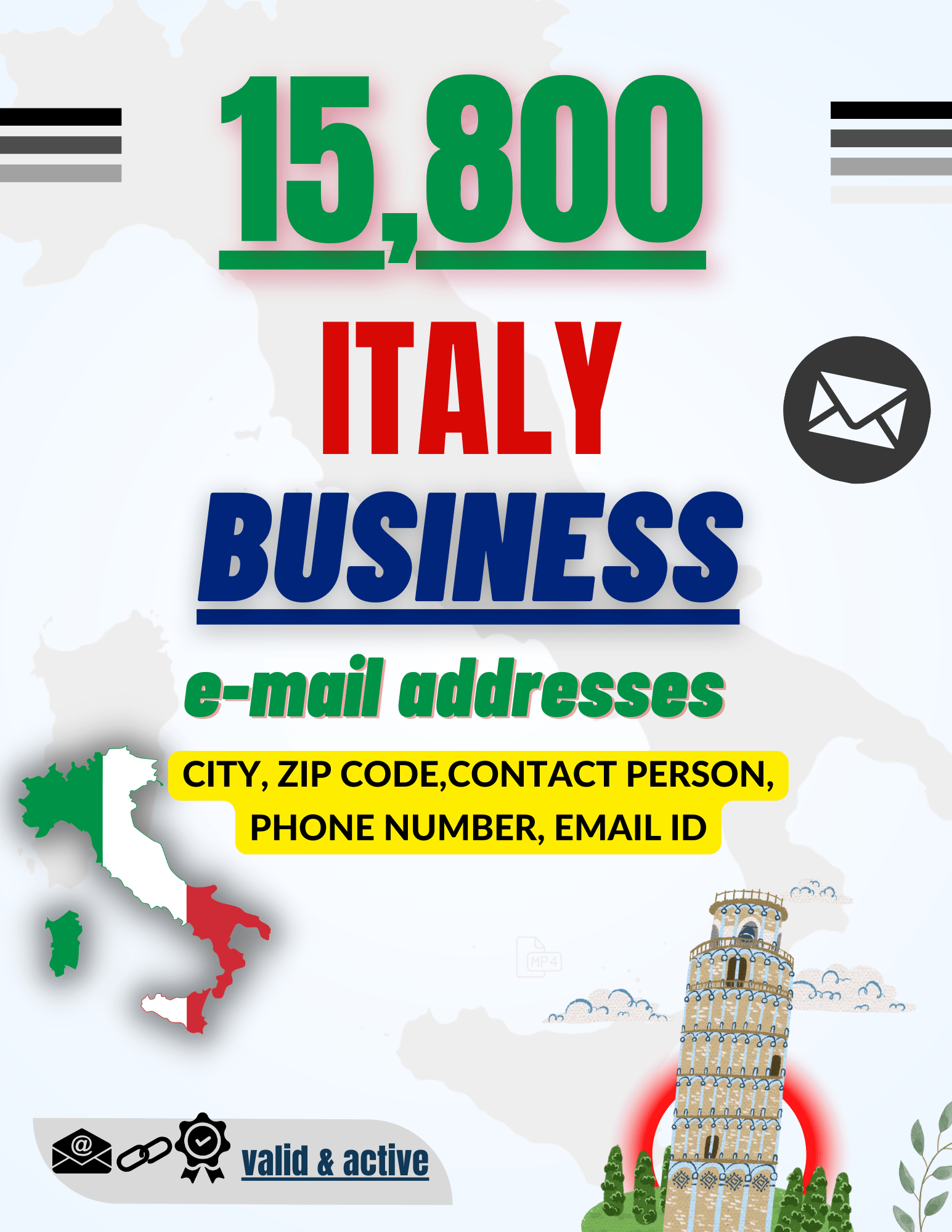 Active 15,800 Italian Business email addresses - Payhip