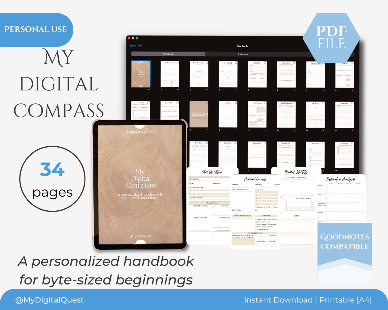 My Digital Compass - personalized workbook for byte-sized beginnings ...