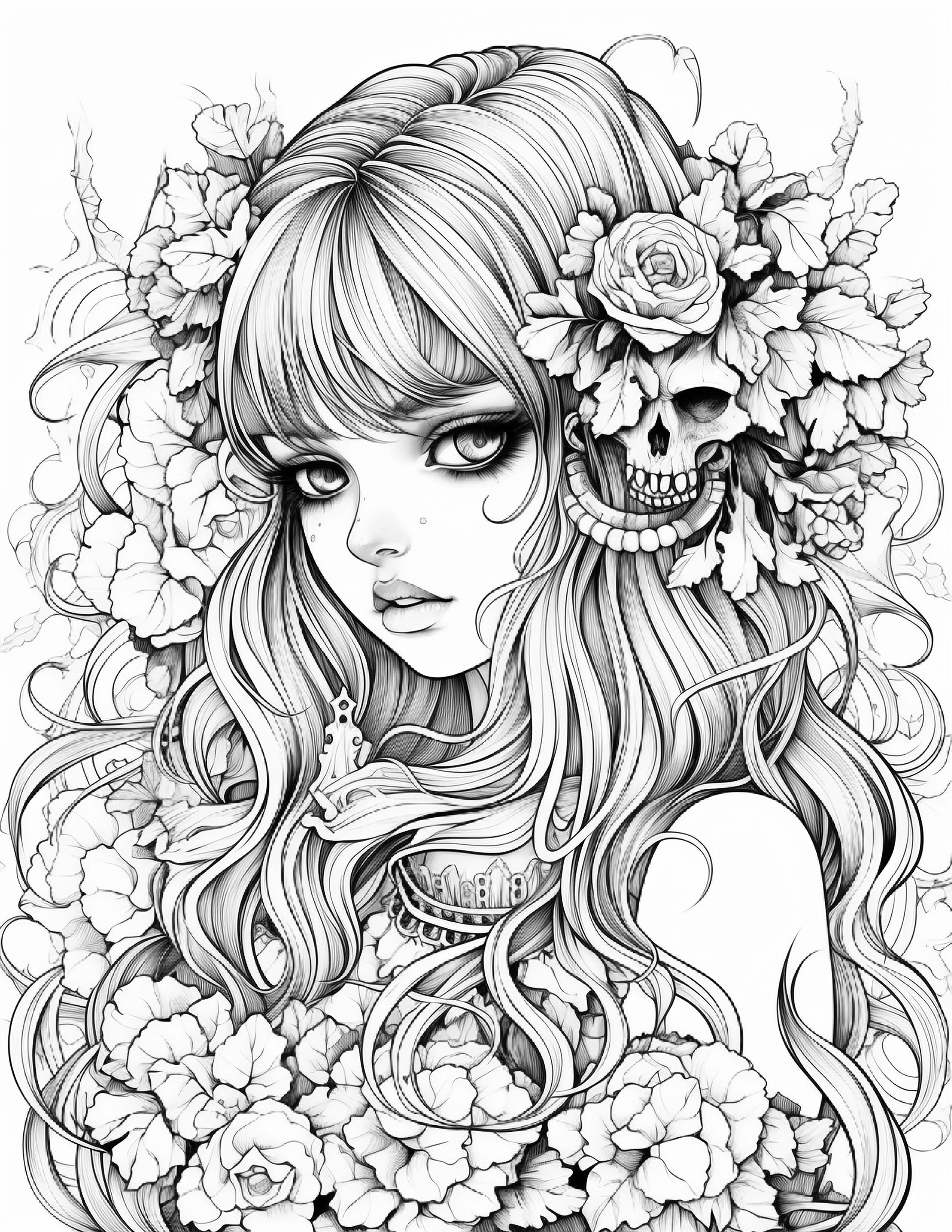 200 Gothic Girl Coloring Pages pdf download - Payhip