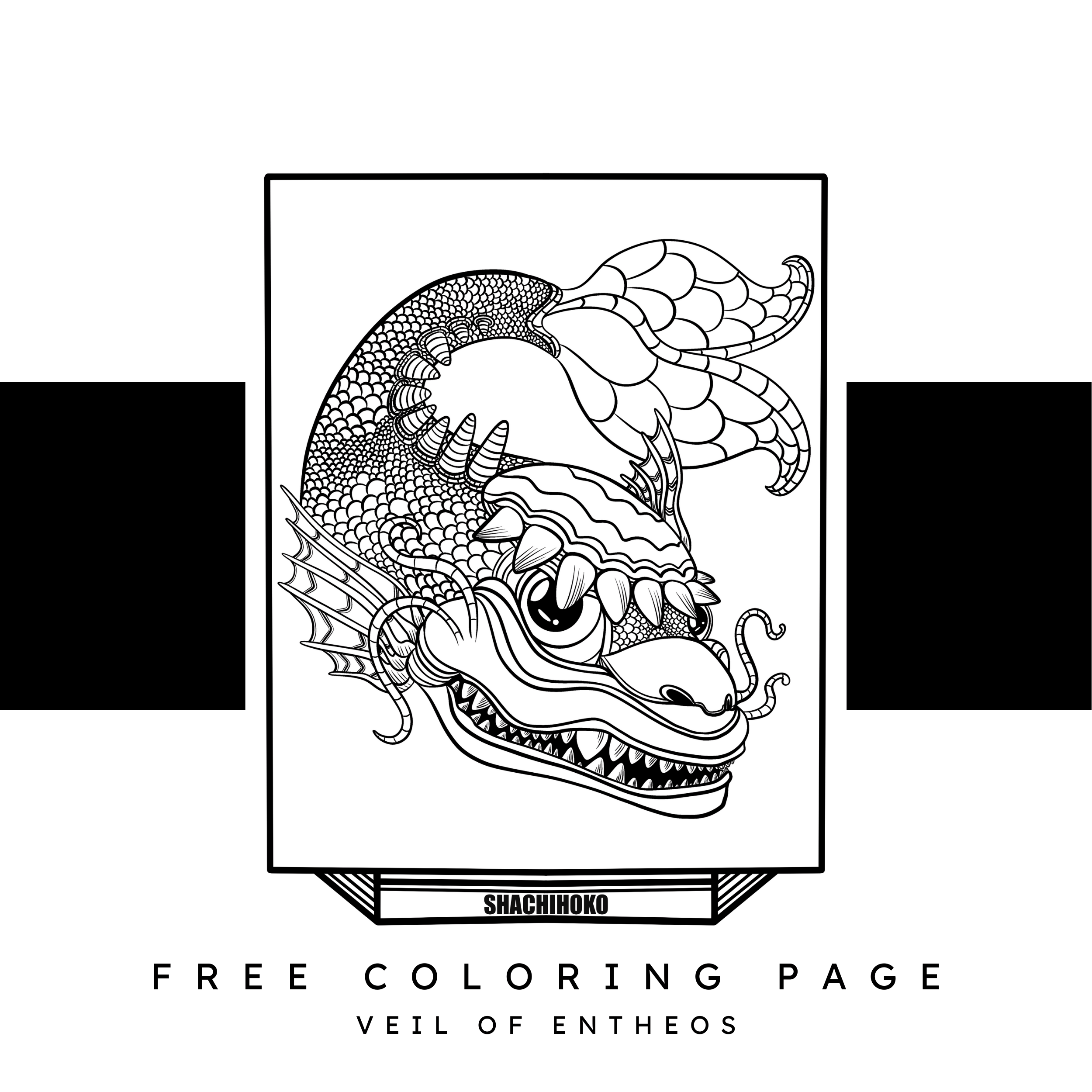 Freebie - Printable Yokai Coloring Page - Payhip