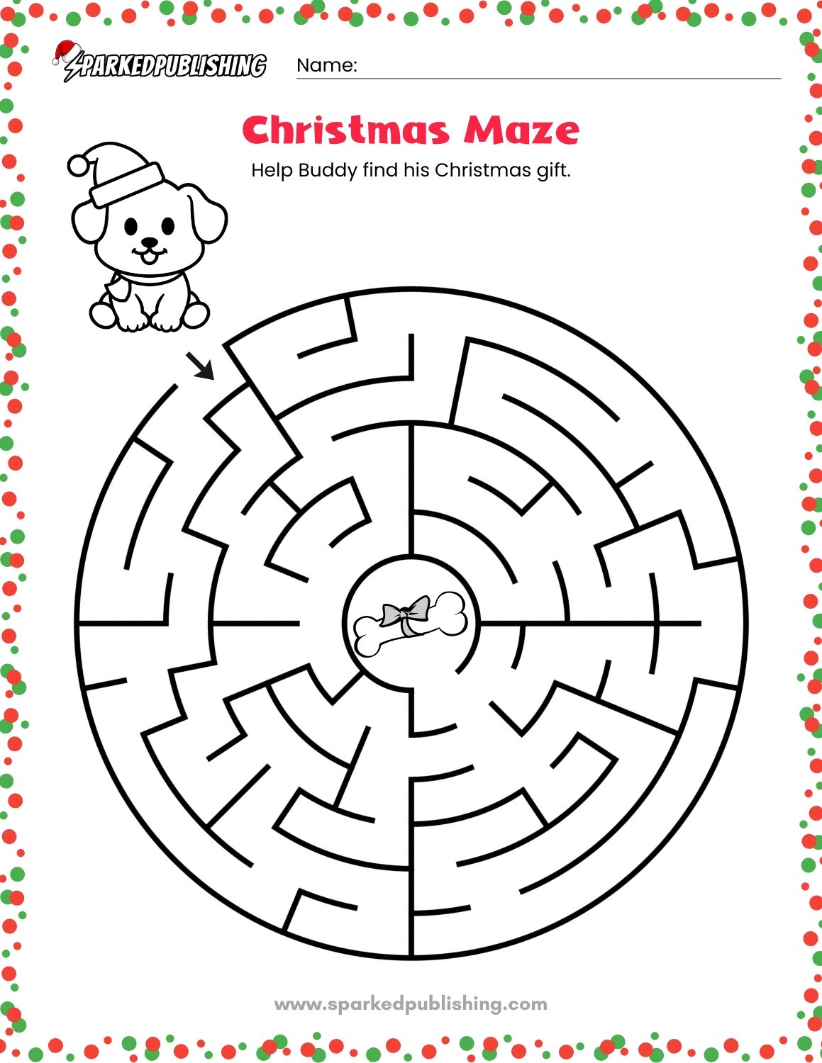 Christmas Maze - Free Printable Activities