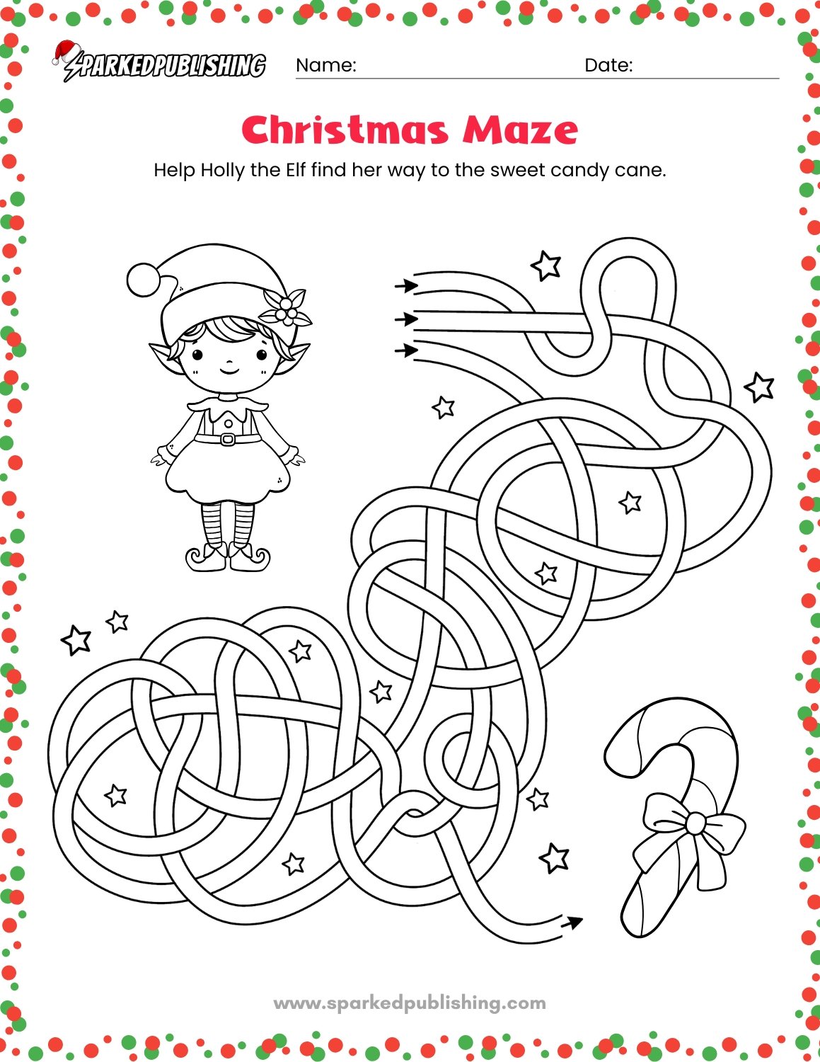 Christmas Maze - Free Printable Activities