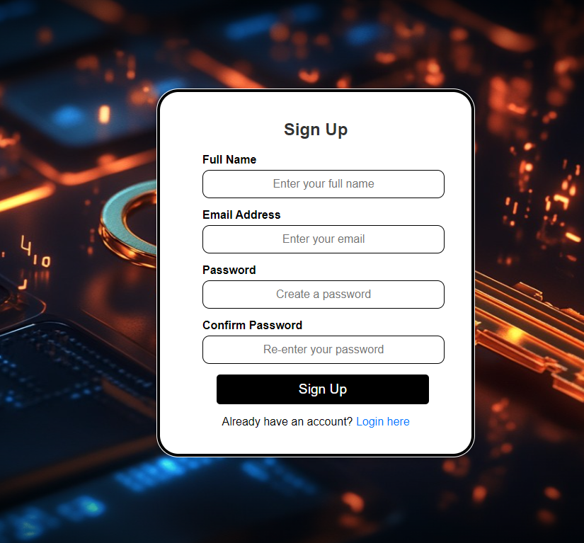 Sign Up & Login Page HTML/CSS Templates - Futuristic Design - Payhip