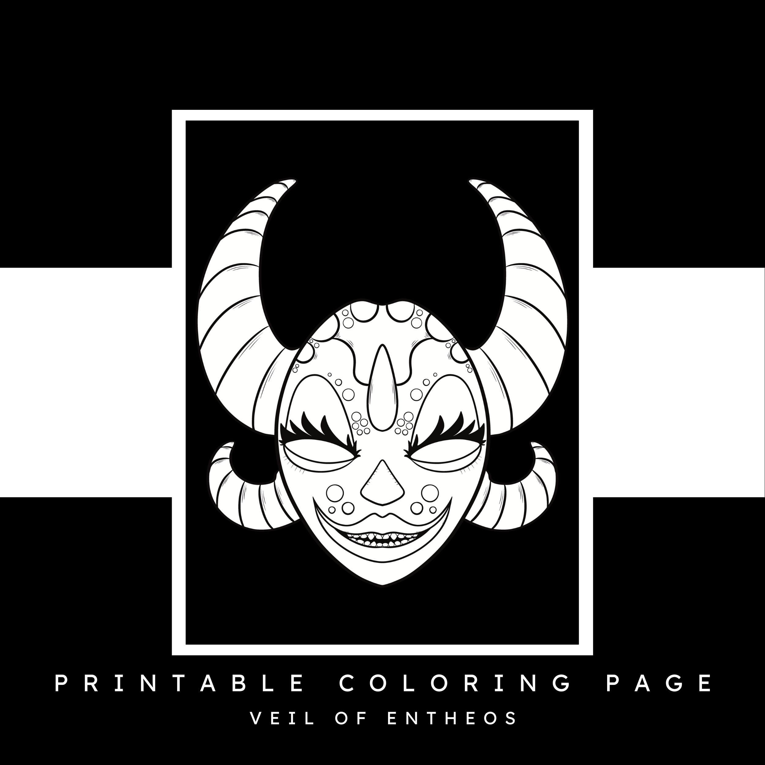 Printable Happy Demon Coloring Page - Payhip