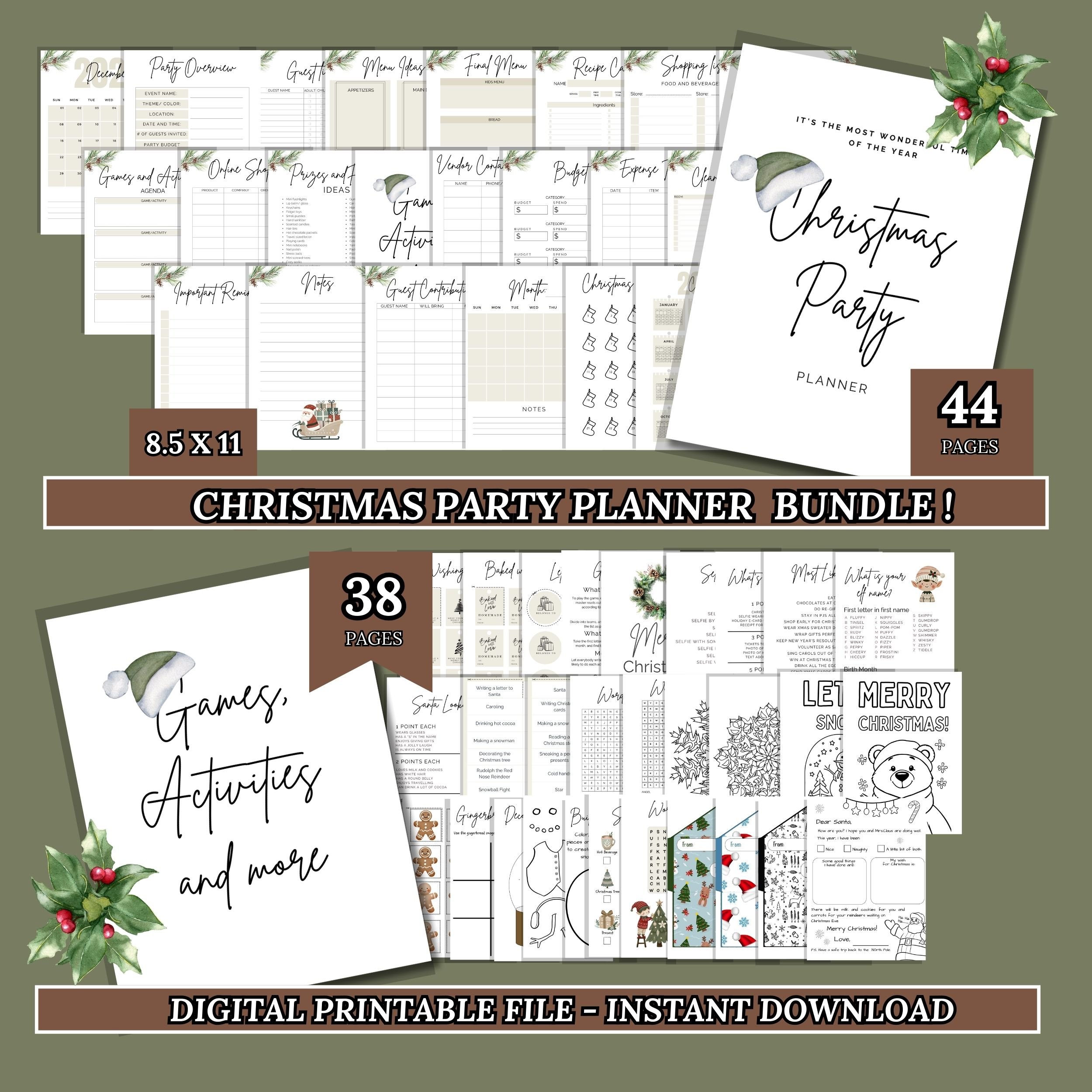 Christmas Party Planner and Games Bundle - Payhip