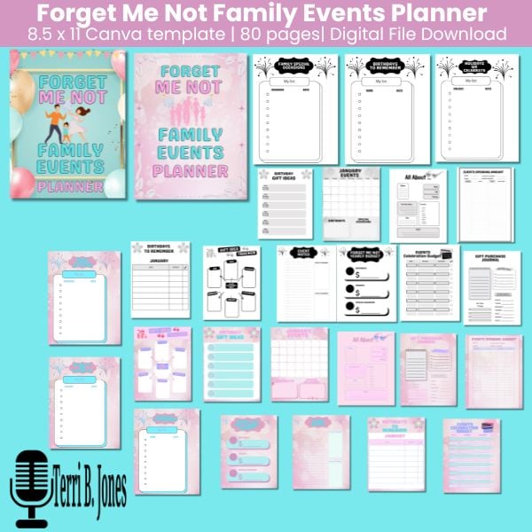 Forget Me Not Family Events Planner - Payhip