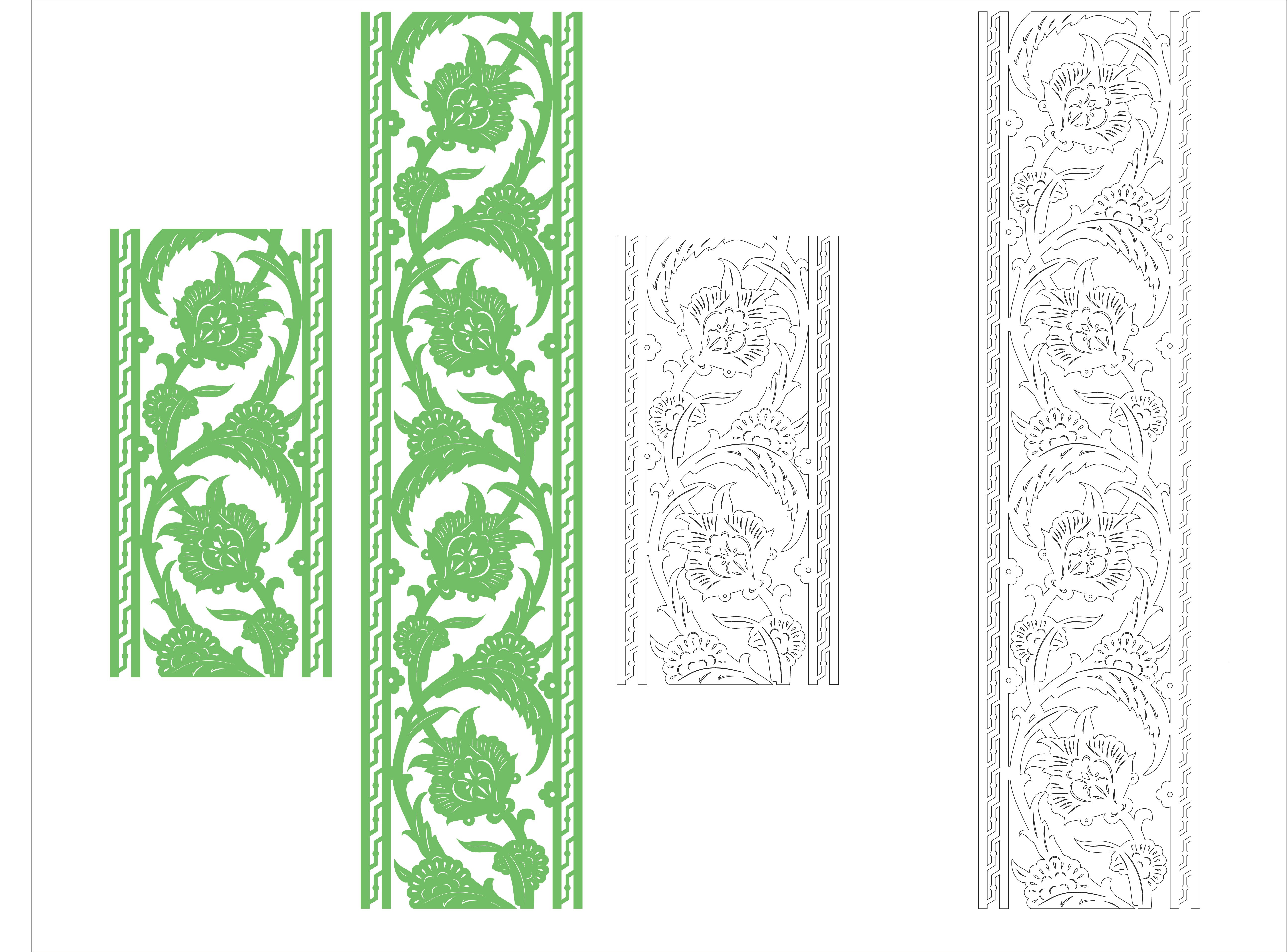 Repeating Border with Leaves and Flowers | Elegant Decorative Design ...