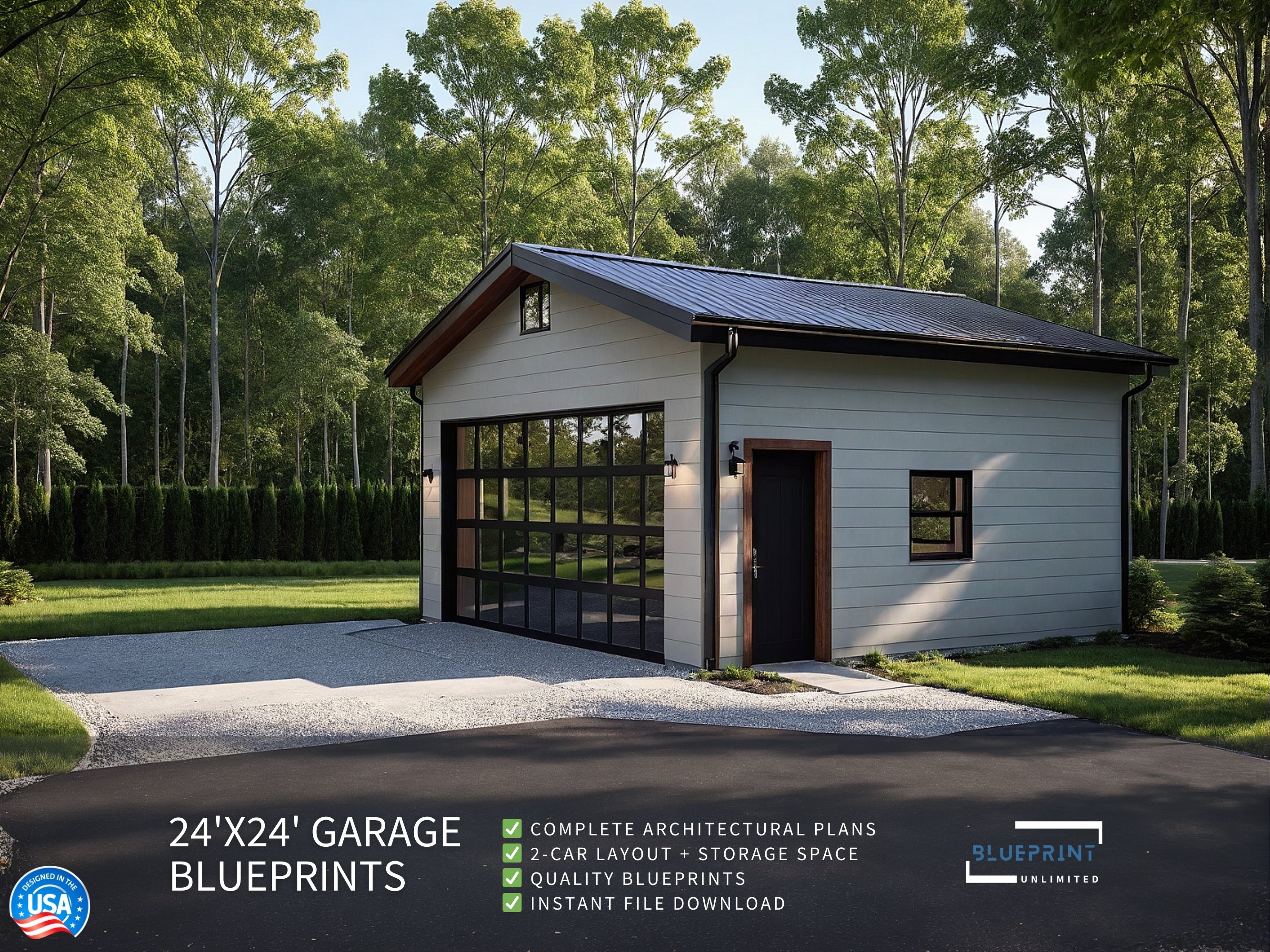 Garage Plans 24x24 for Construction and Permit