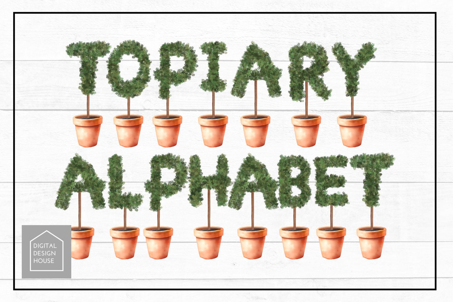 TOPIARY Gardening Alphabet Letters A to Z Numbers 0 to 9 - Payhip