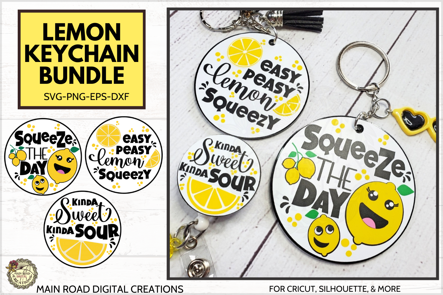 Lemon SVG- Bundle of Cute Lemon Sayings for Round Keychains - Payhip