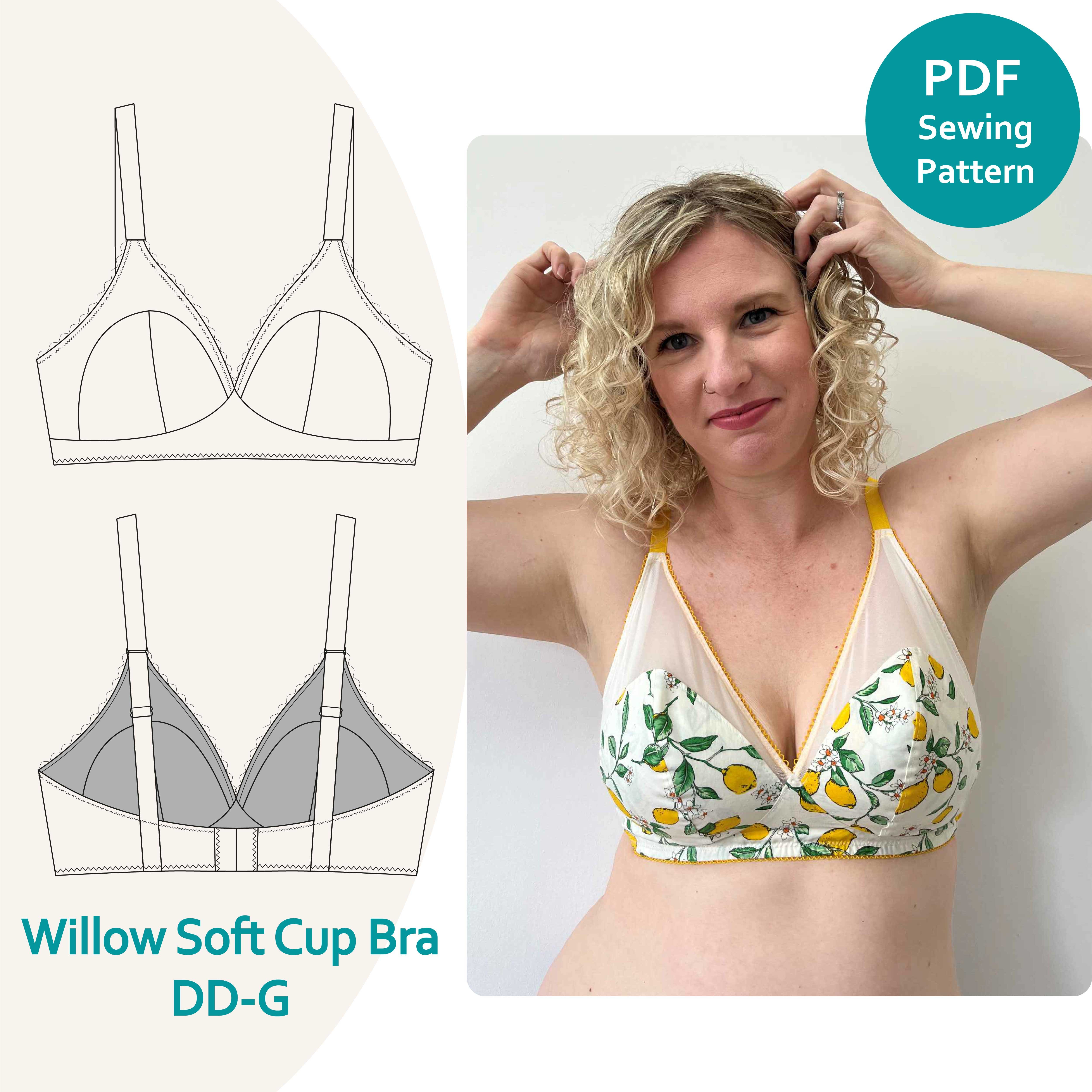 Willow Soft Cup Bra FULL BUST sizes DIGITAL Sewing Pattern - Payhip