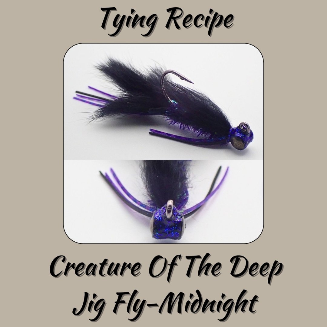 Creature Of The Deep Bass Jig Fly In Midnight-Tying Recipe