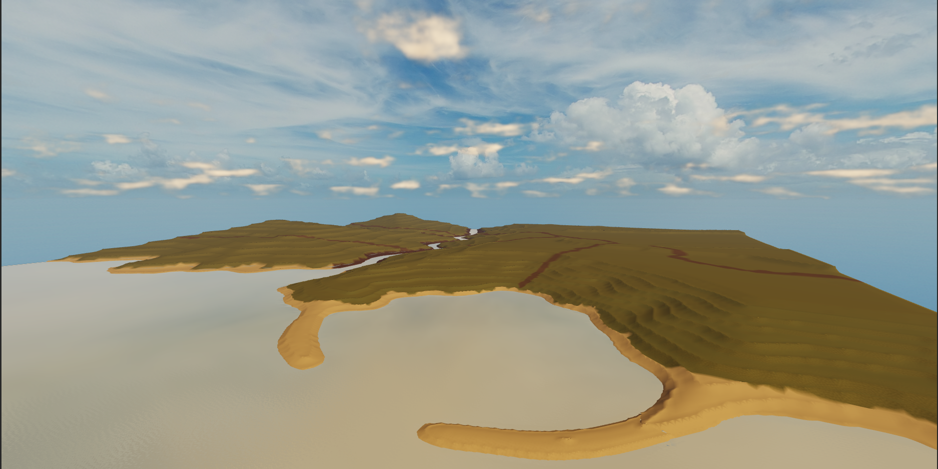 FREE Huge Coastal Terrain – 12k x 12k Roblox Base