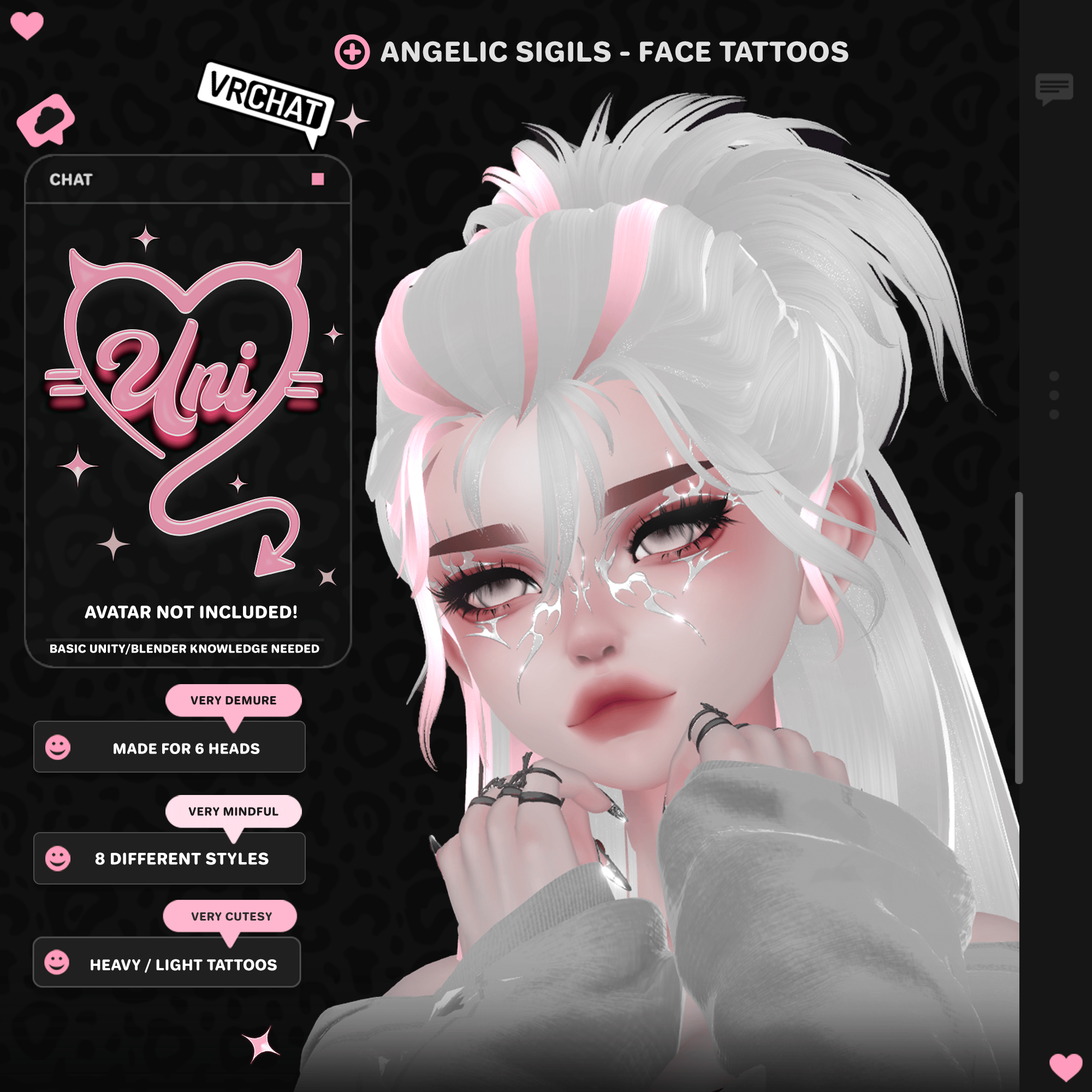 Angelic Sigils - Face Tattoo Textures ♡ - Payhip