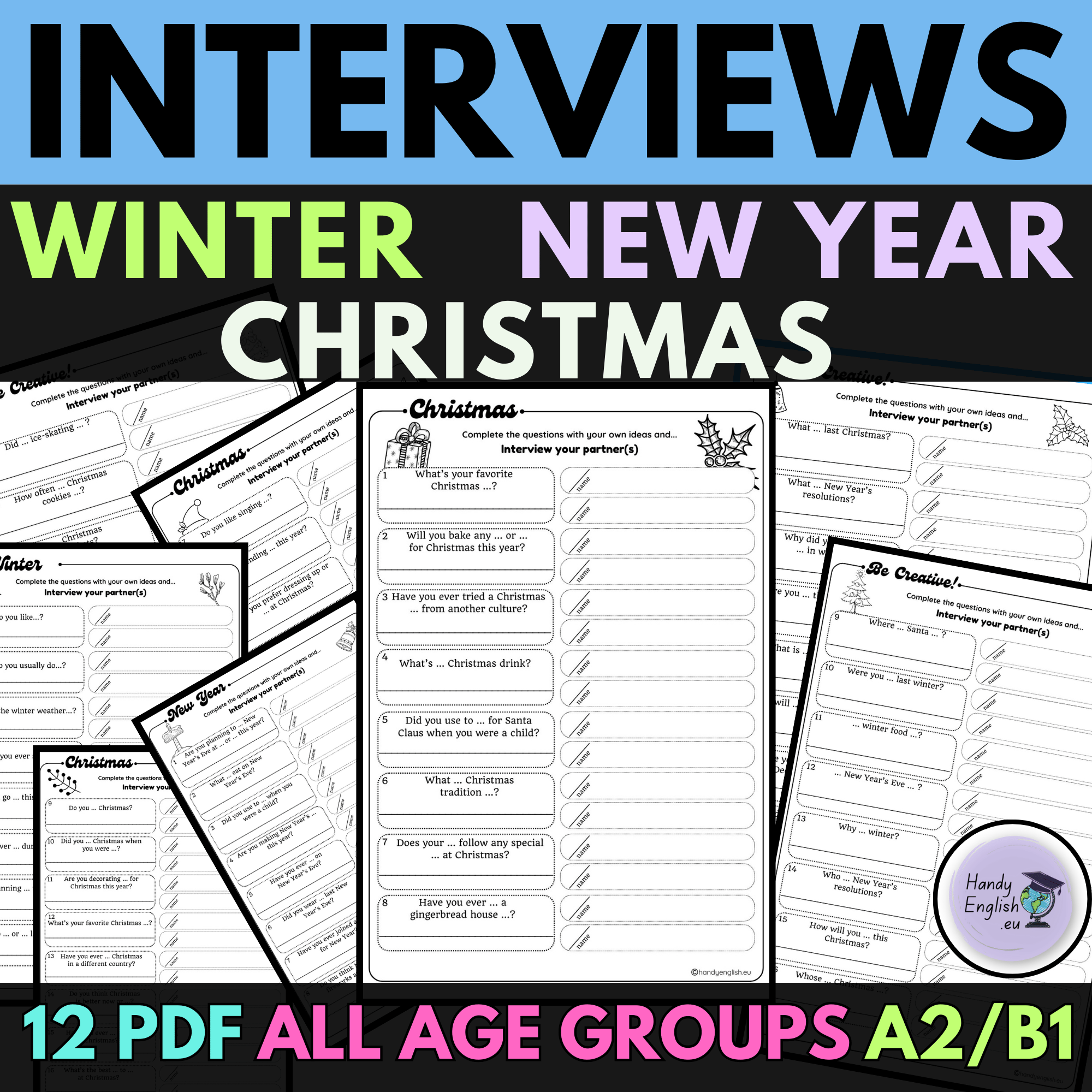 Winter Christmas New Year Interviews - speaking activity - Payhip