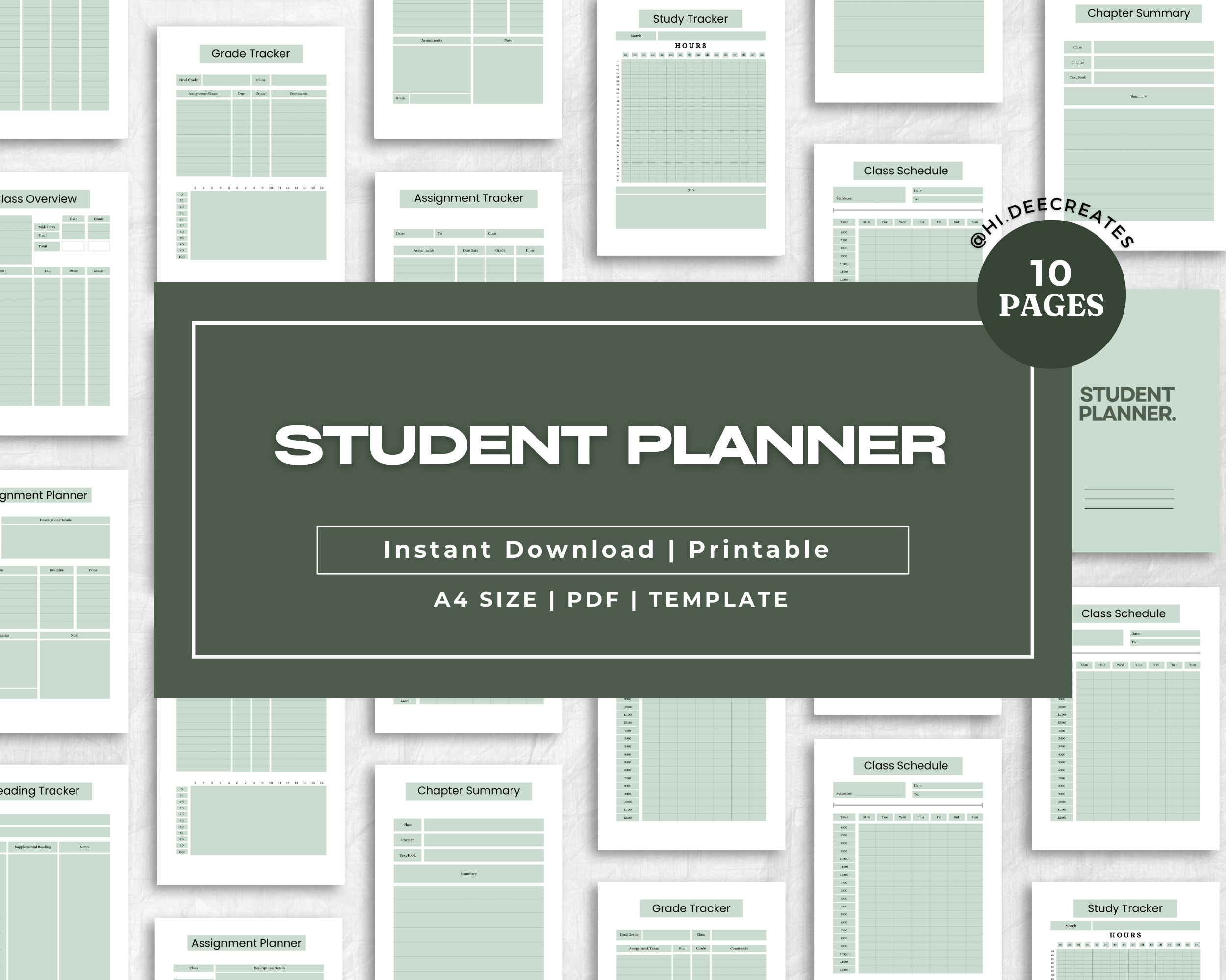 Student Planner - Printable PDF & Editable Templates - Payhip