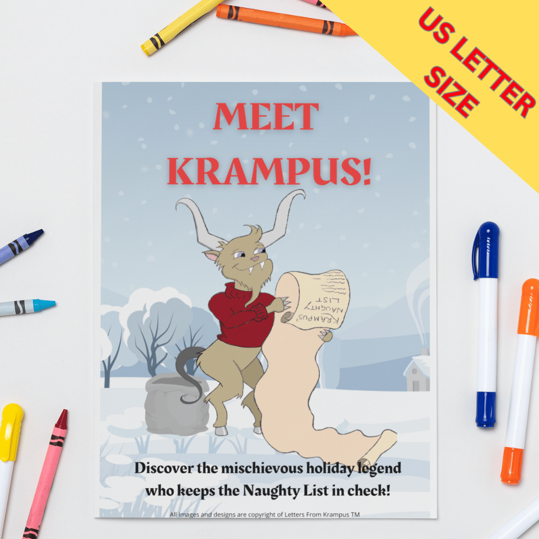 Mini Activity Book: Meet Krampus US Letter Size