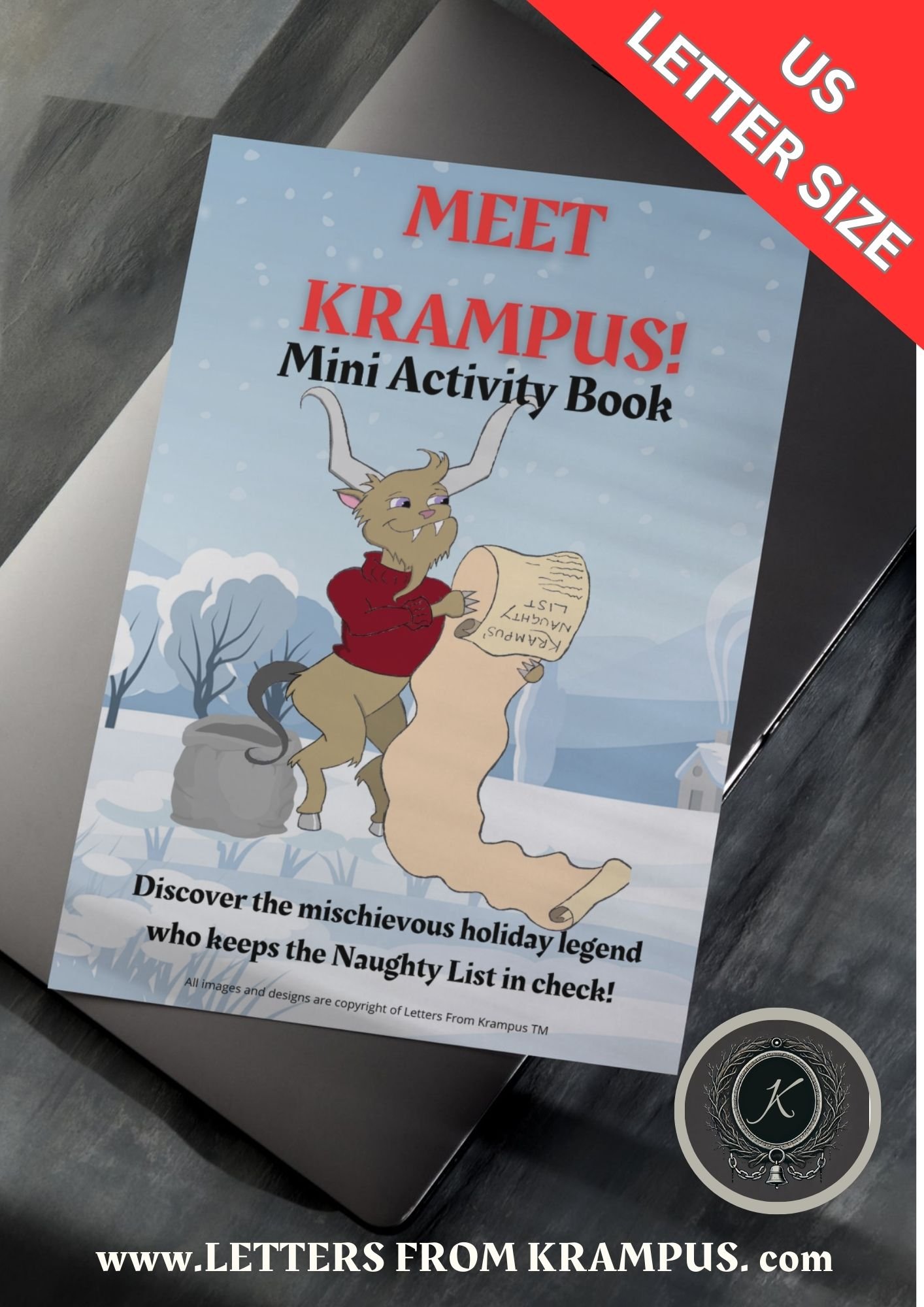 Mini Activity Book: Meet Krampus US Letter Size