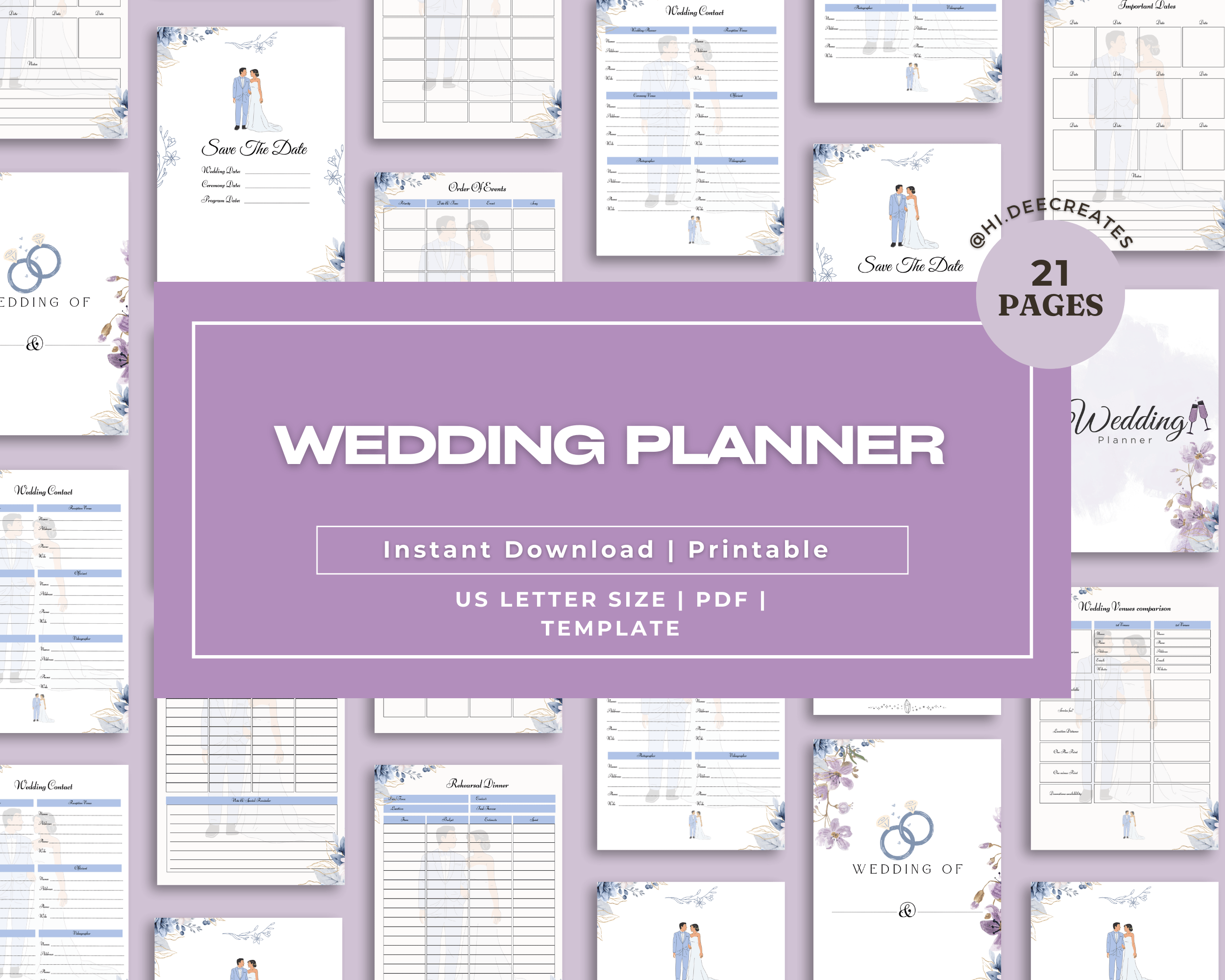 Wedding Planner | Printable PDF & Editable Templates - Payhip