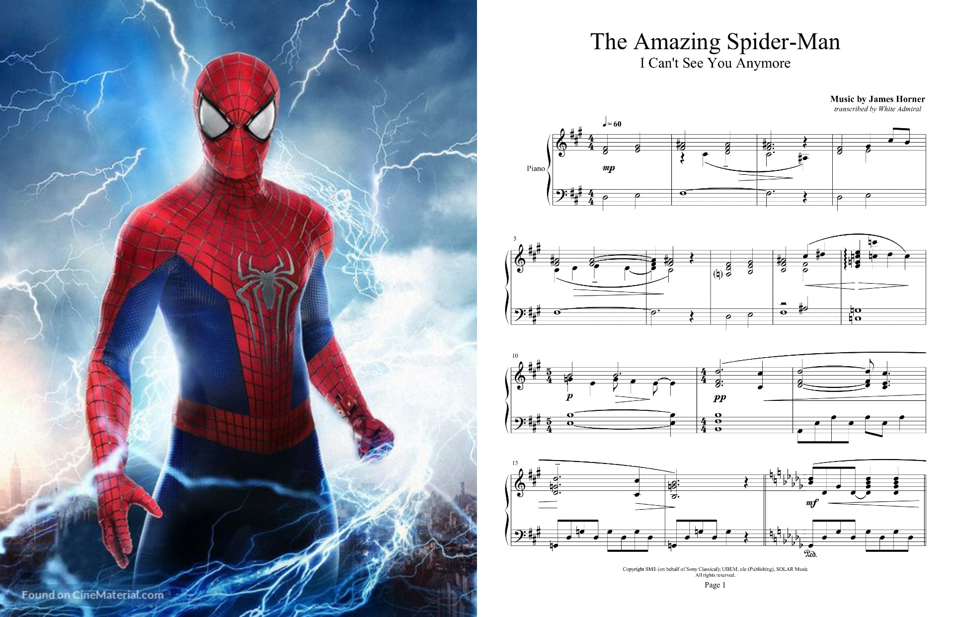 The Amazing Spider-Man "I Can't See You Anymore" - James Horner