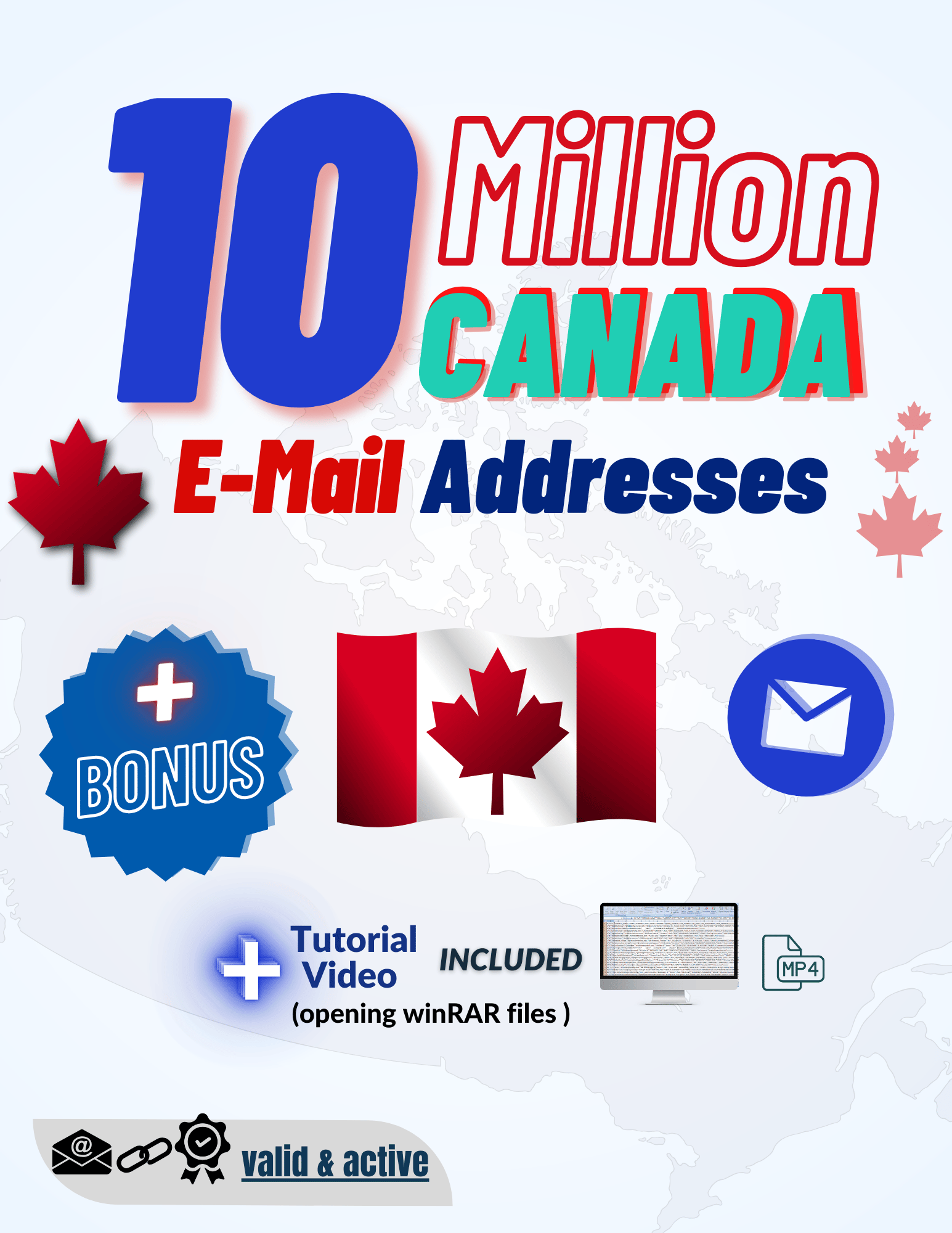 10 Million Active Canada Email lists, email lists, mailchimp, bulk ...