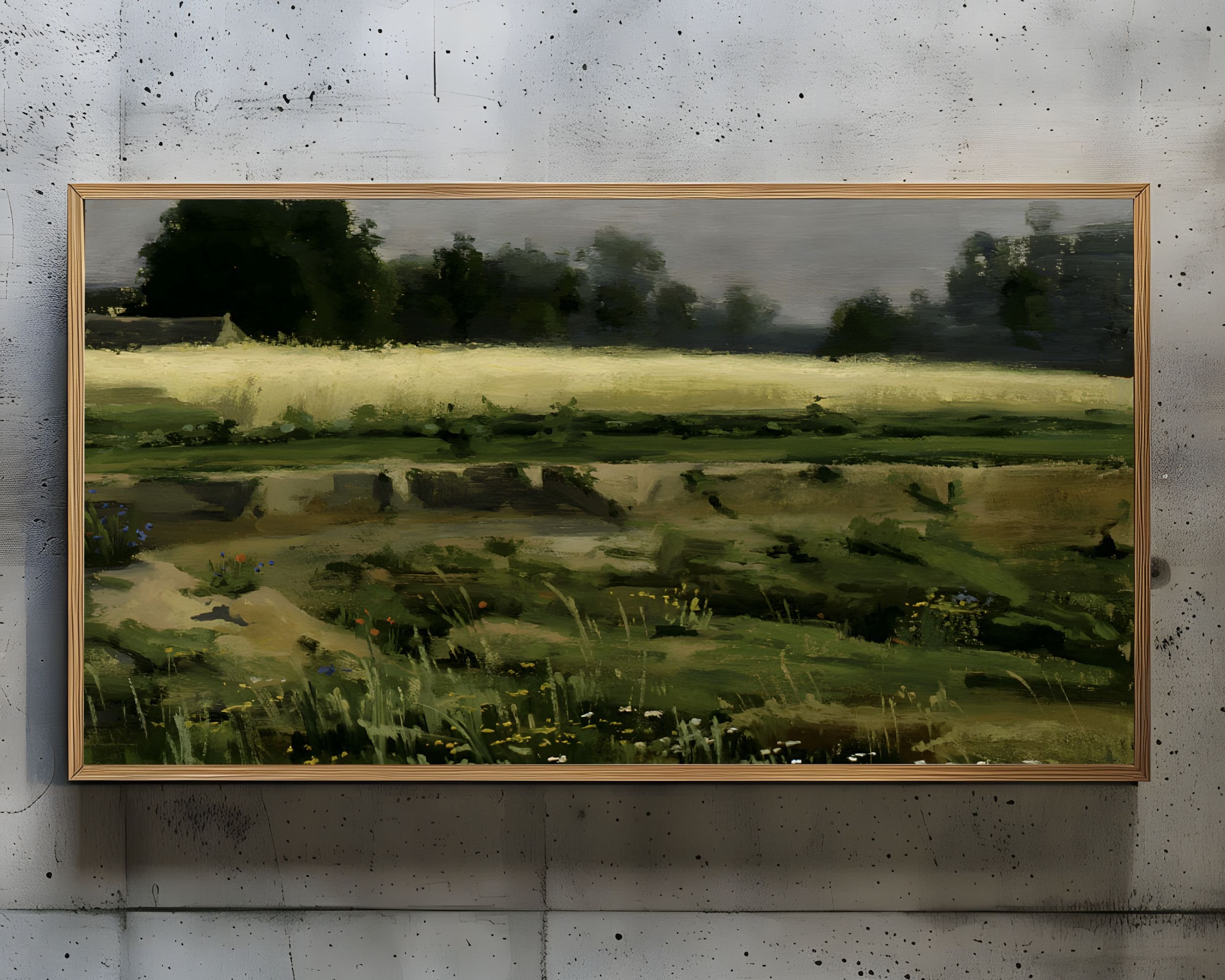 Landscape Wildflowers in the Countryside | Vintage Summer Frame TV Art ...