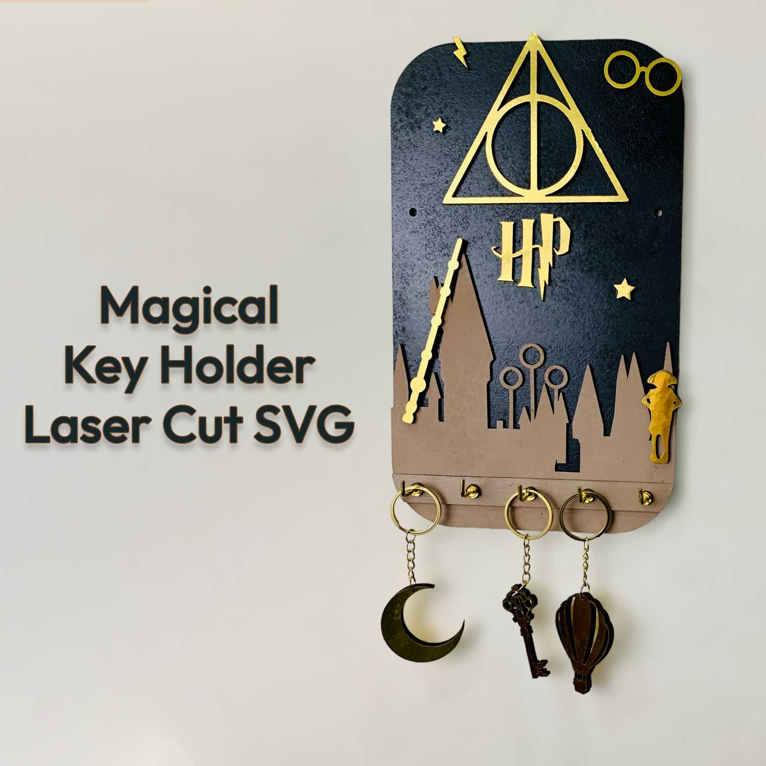 Harry Potter Key Holder SVG Laser Cut Files & SVG Files Template