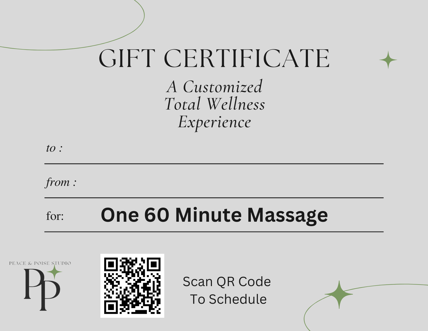 One 60 Minute Custom Massage Session Gift Card - Payhip
