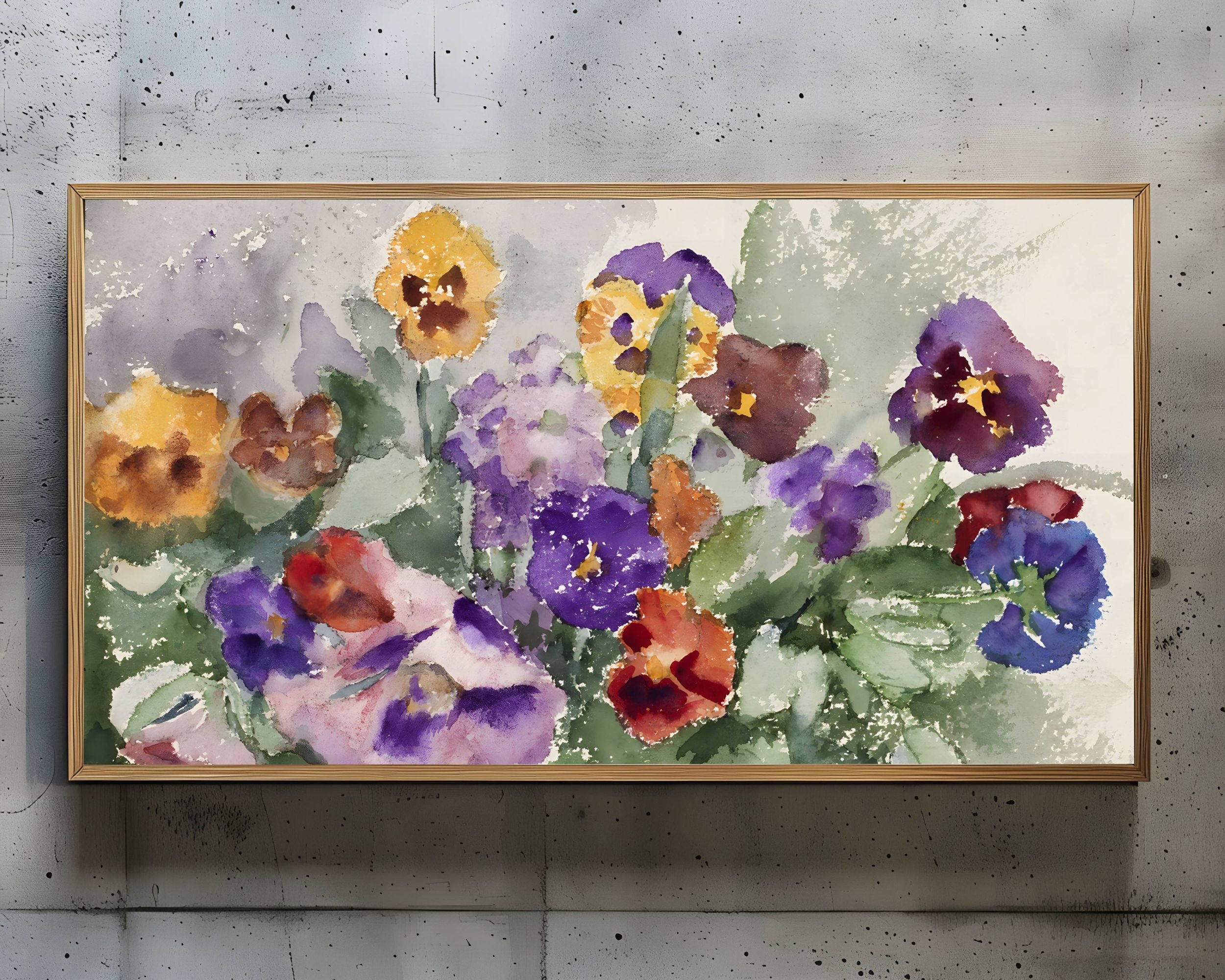 Colorful Spring Violets by Maria Wiik | Vintage Illustration Samsung ...