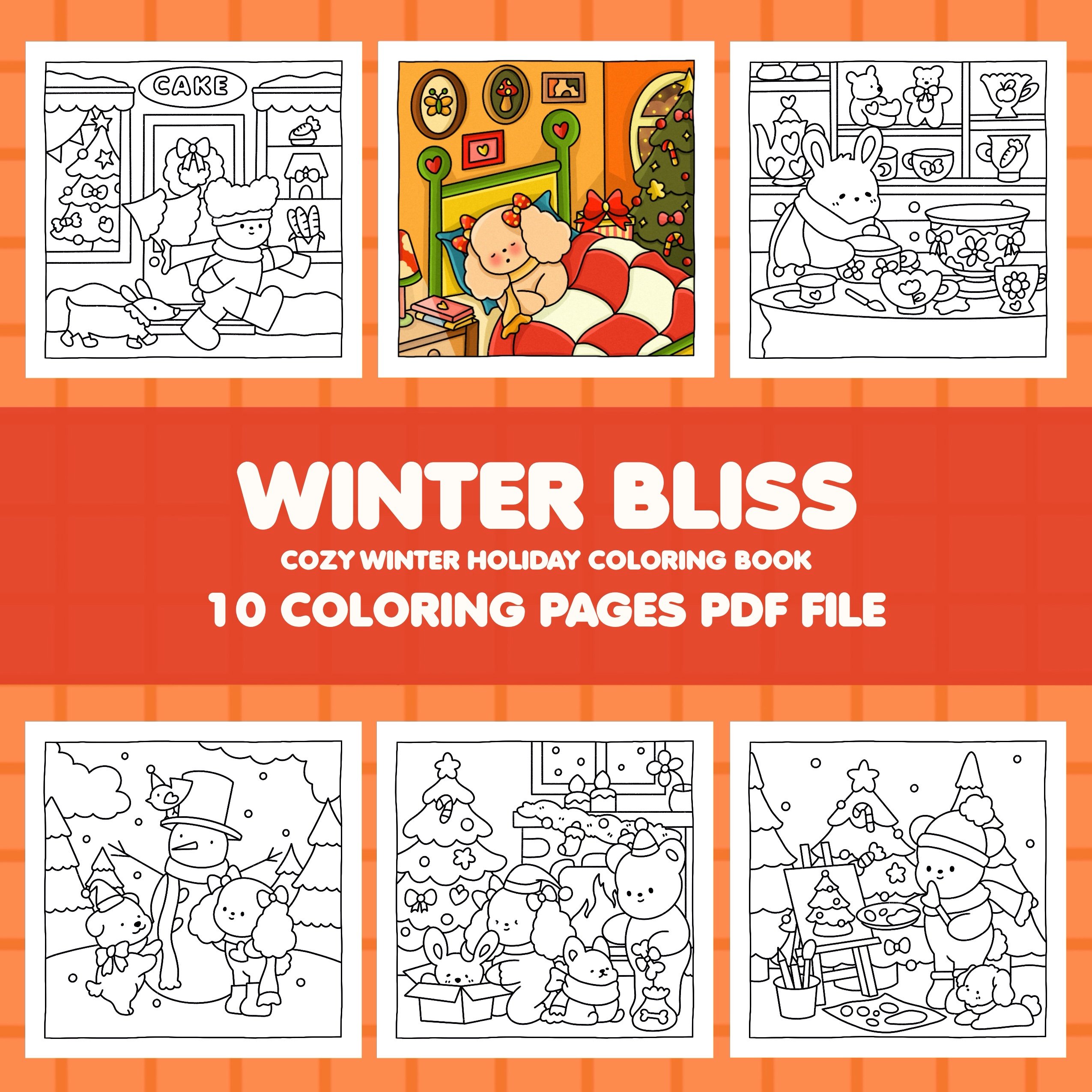 10 Printable Winter Bliss Coloring Pages - Payhip