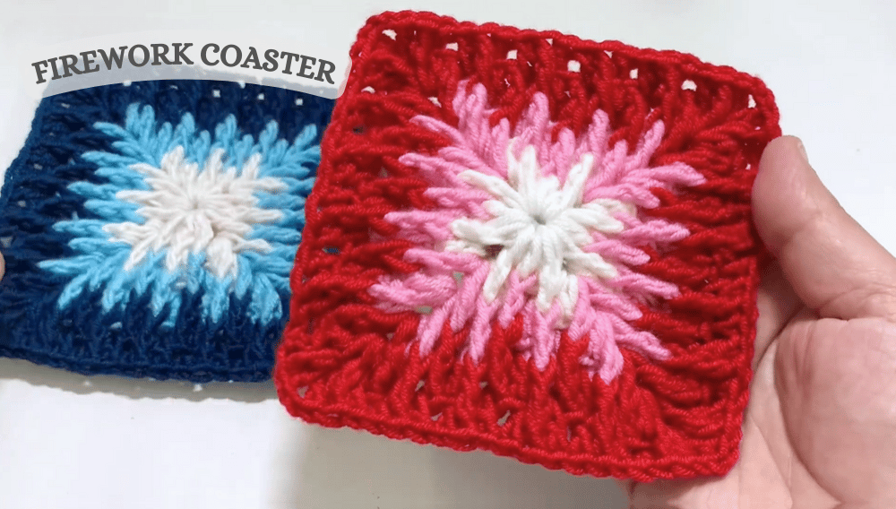 Firework Coaster Crochet Pattern - Gorgeous Coaster Home Decor - Easy ...