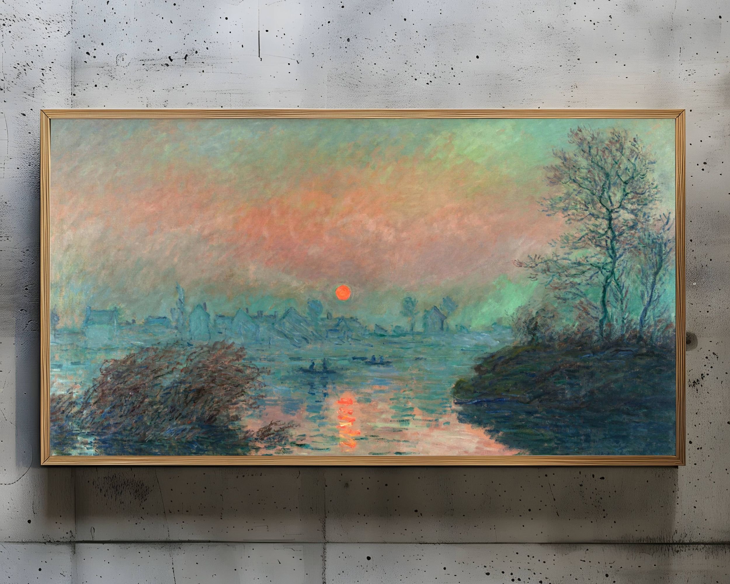 Sunset on the Seine at Lavacourt by Claude Monet - Vintage Summer Vibes ...