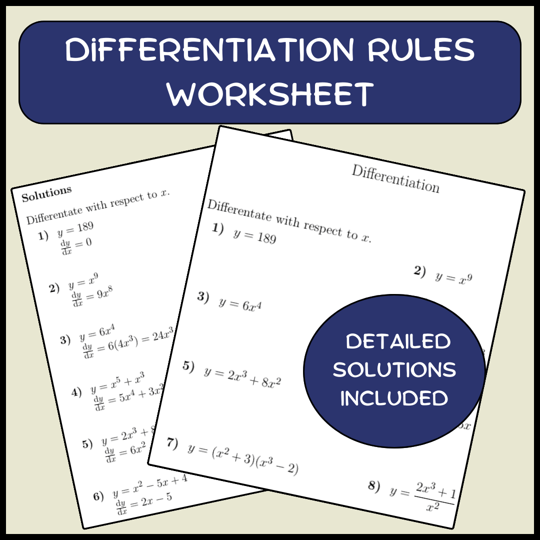 Integration using the reverse of the chain rule worksheet (with solutions)