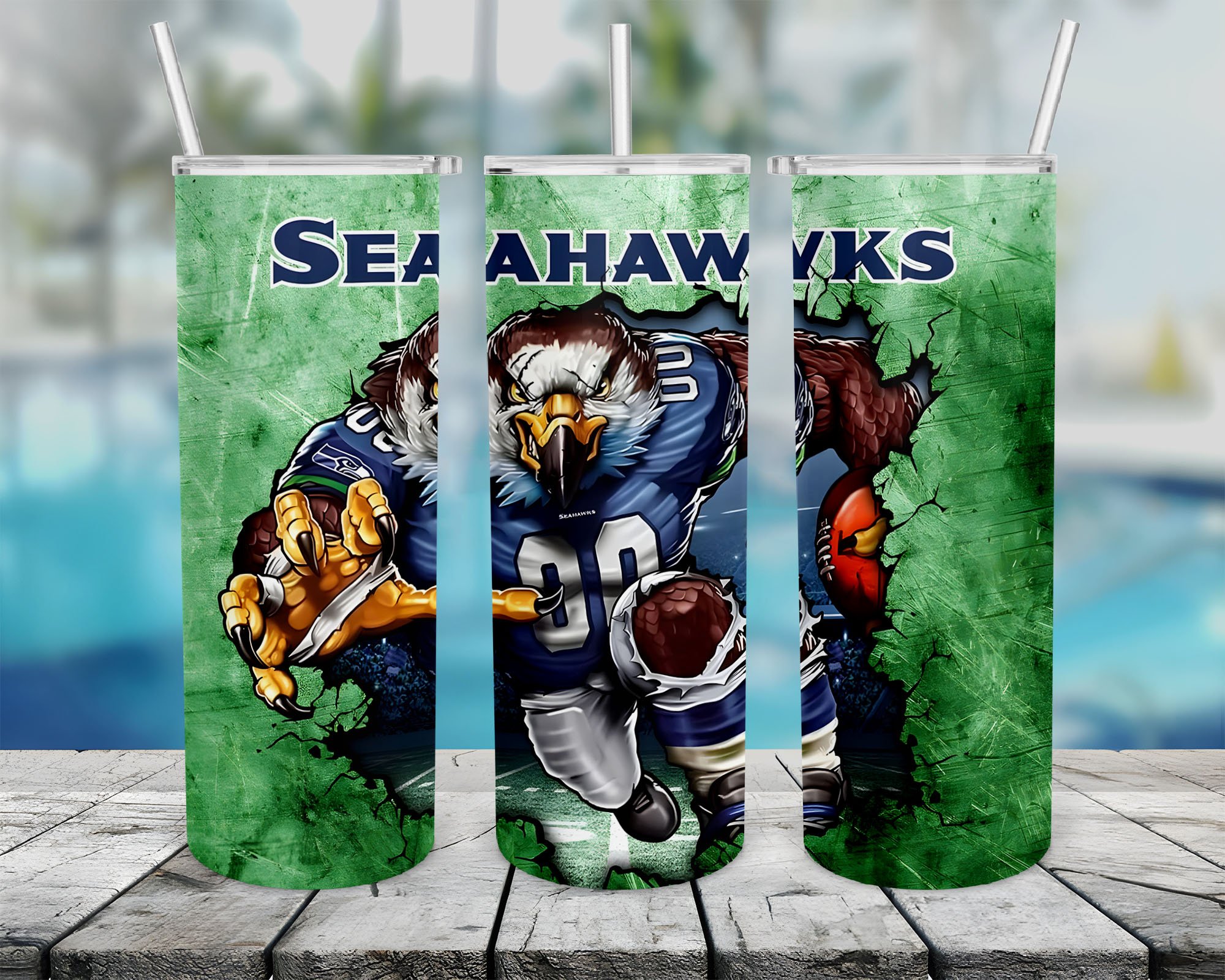 Seattle Seahawks Tumbler Png - NFL 20oz Tumbler Design - American ...