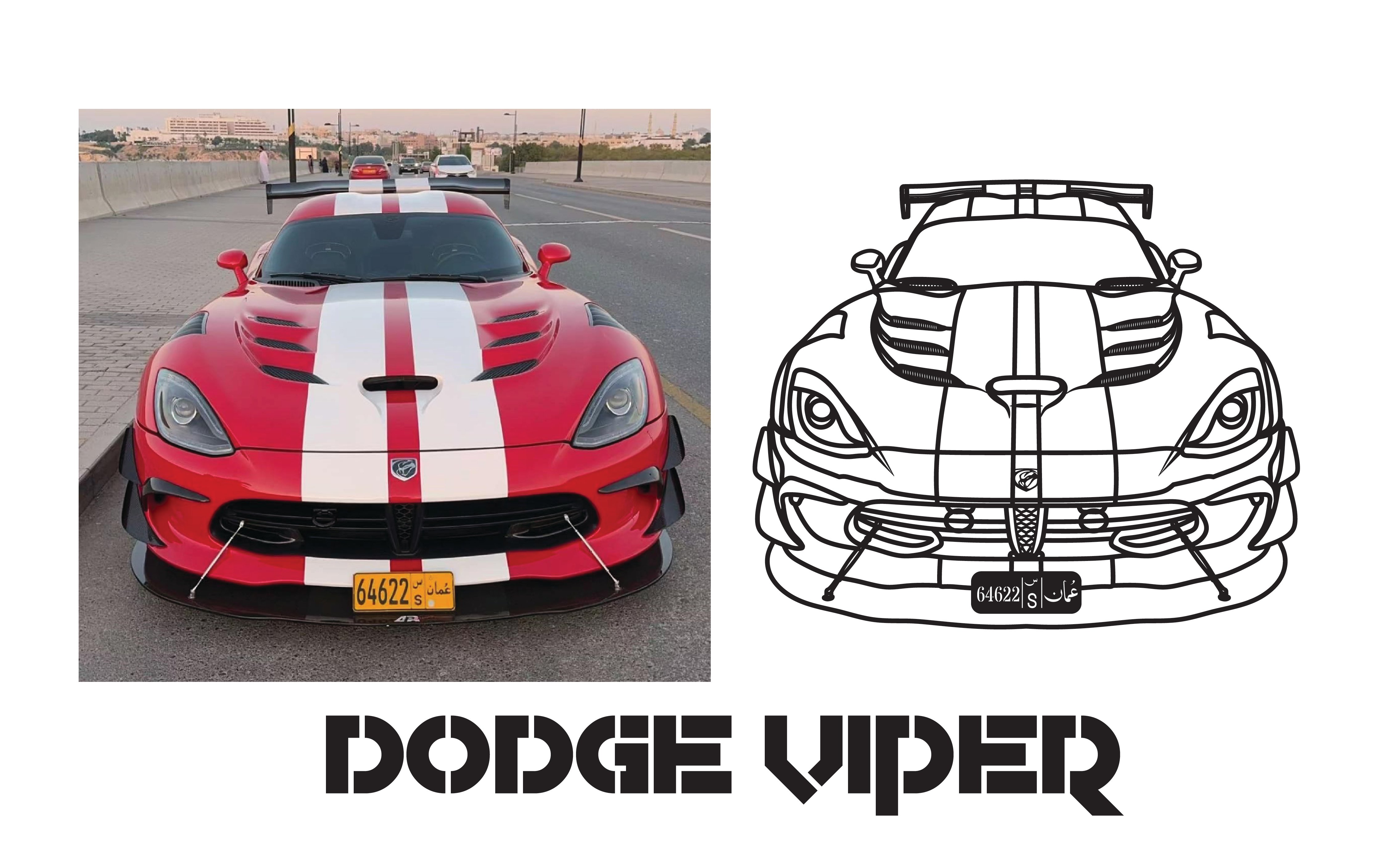 Dodge Viper CNC Design | Digital File for CNC & Laser Cutting - Payhip