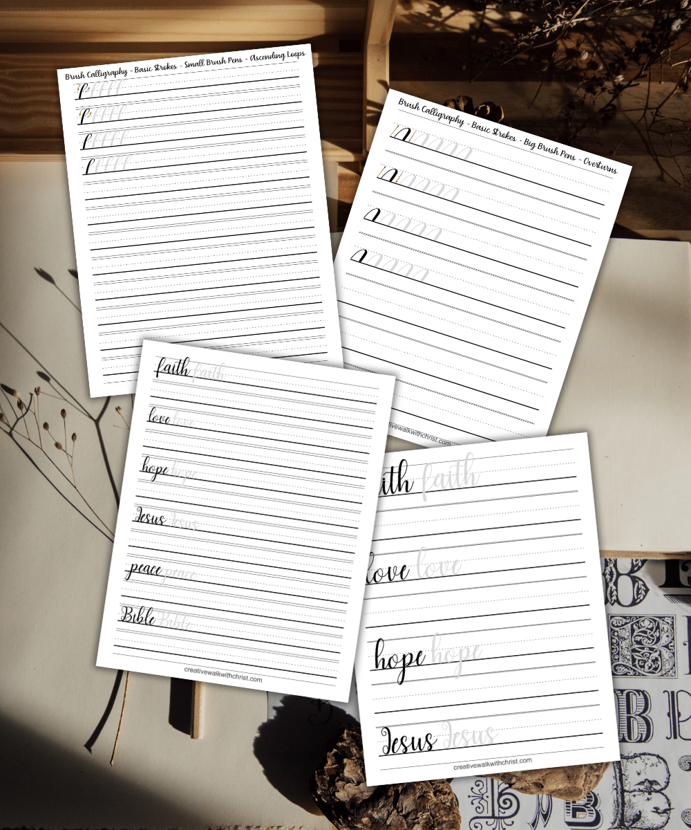 Christian Brush Calligraphy Starter Kit - Personal and Educational Use