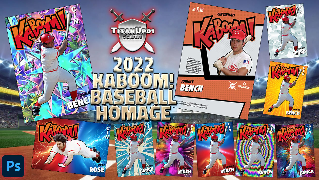 2022 KaBoom! Baseball Homage Photoshop PSD Templates