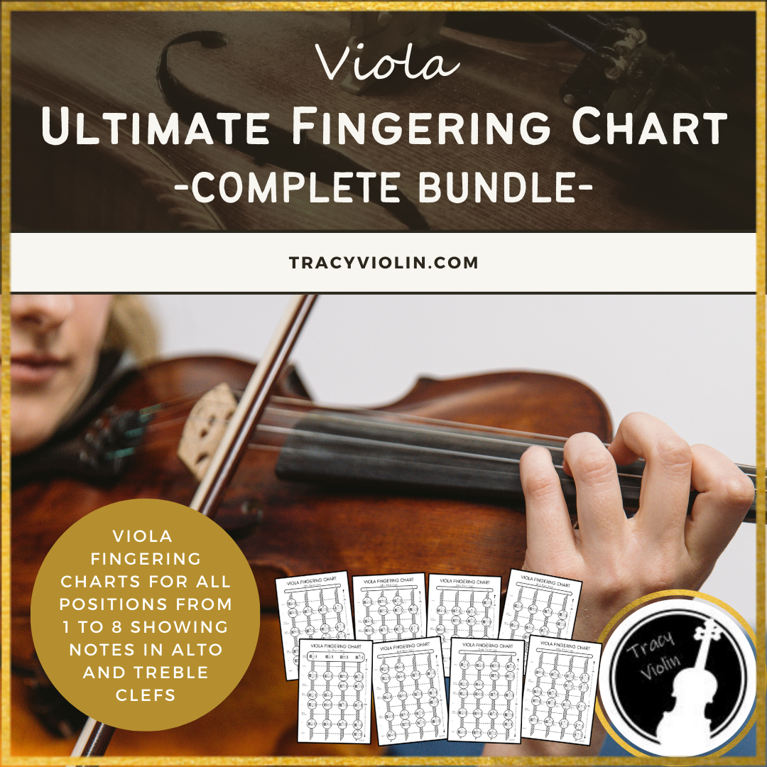 BUNDLE: Ultimate Viola Fingering Charts - Positions 1 to 8 - Complete Pack