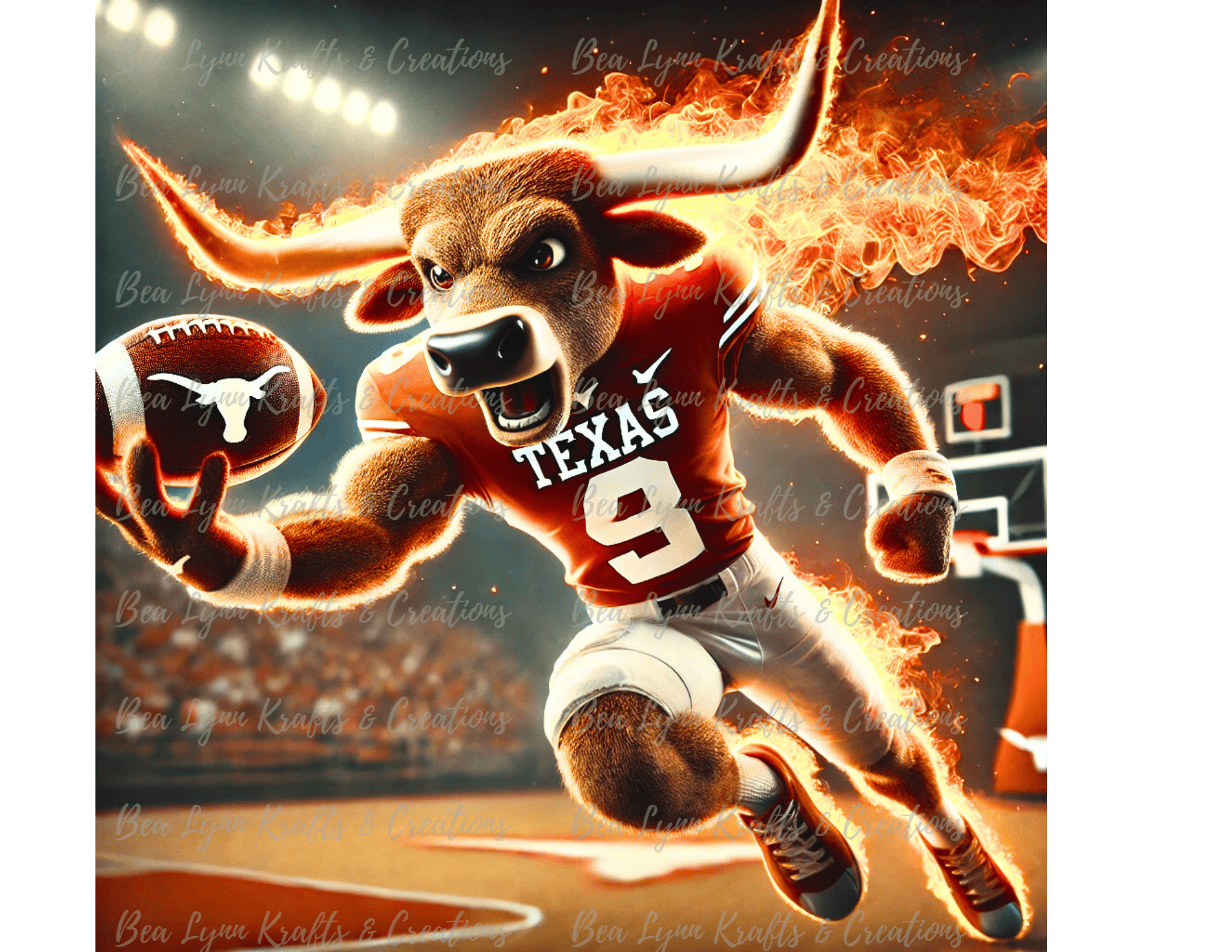Texas Longhorns Blazing Fire Transparent PNG - Payhip