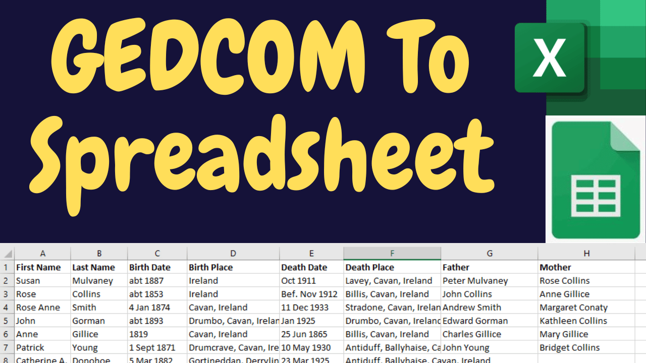 GEDCOM To Spreadsheet Python Script - Payhip